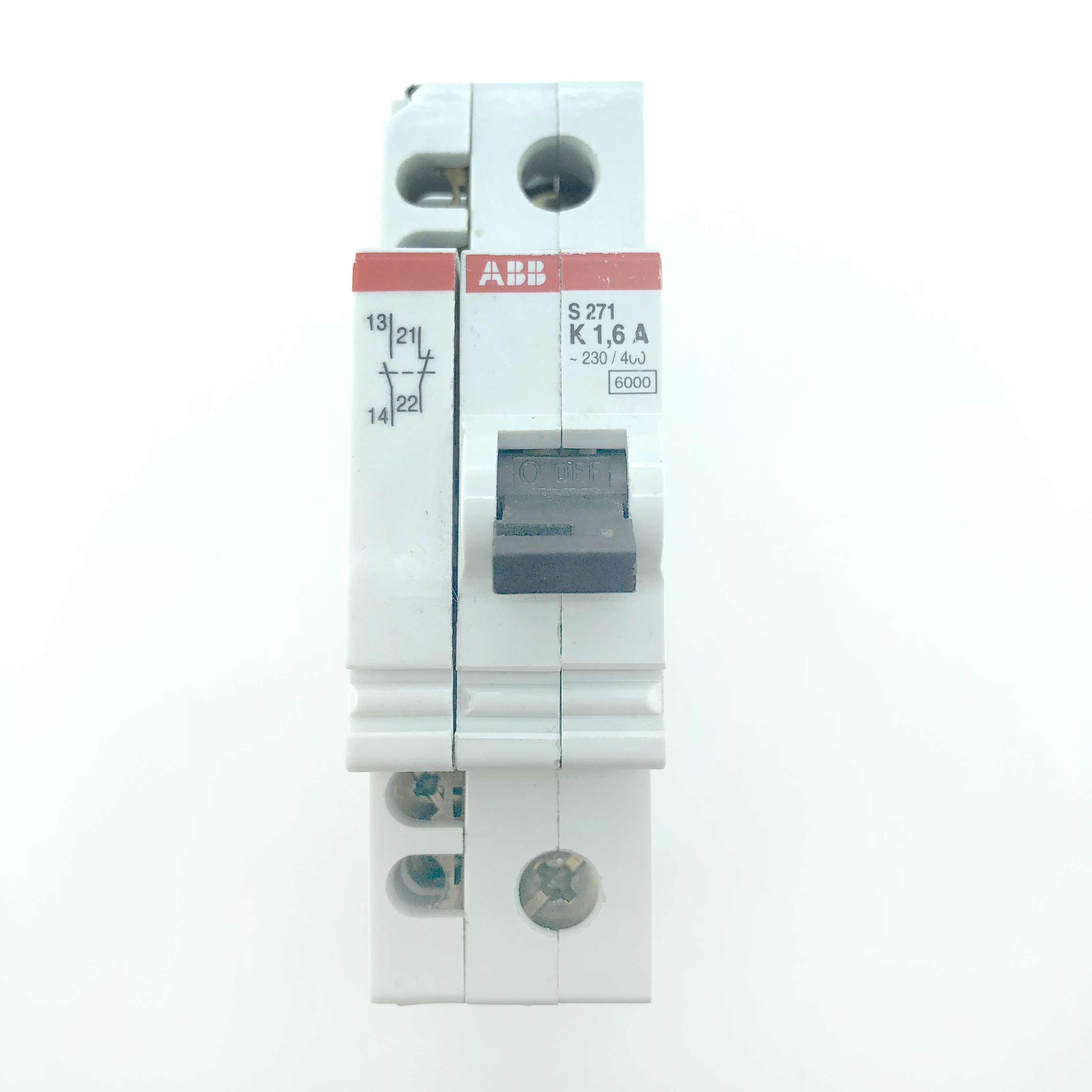 MCB's: ABB S271 With Shunt K1.6A K1.6 1.6A 1.6 Amp MCB Circuit Breaker ...
