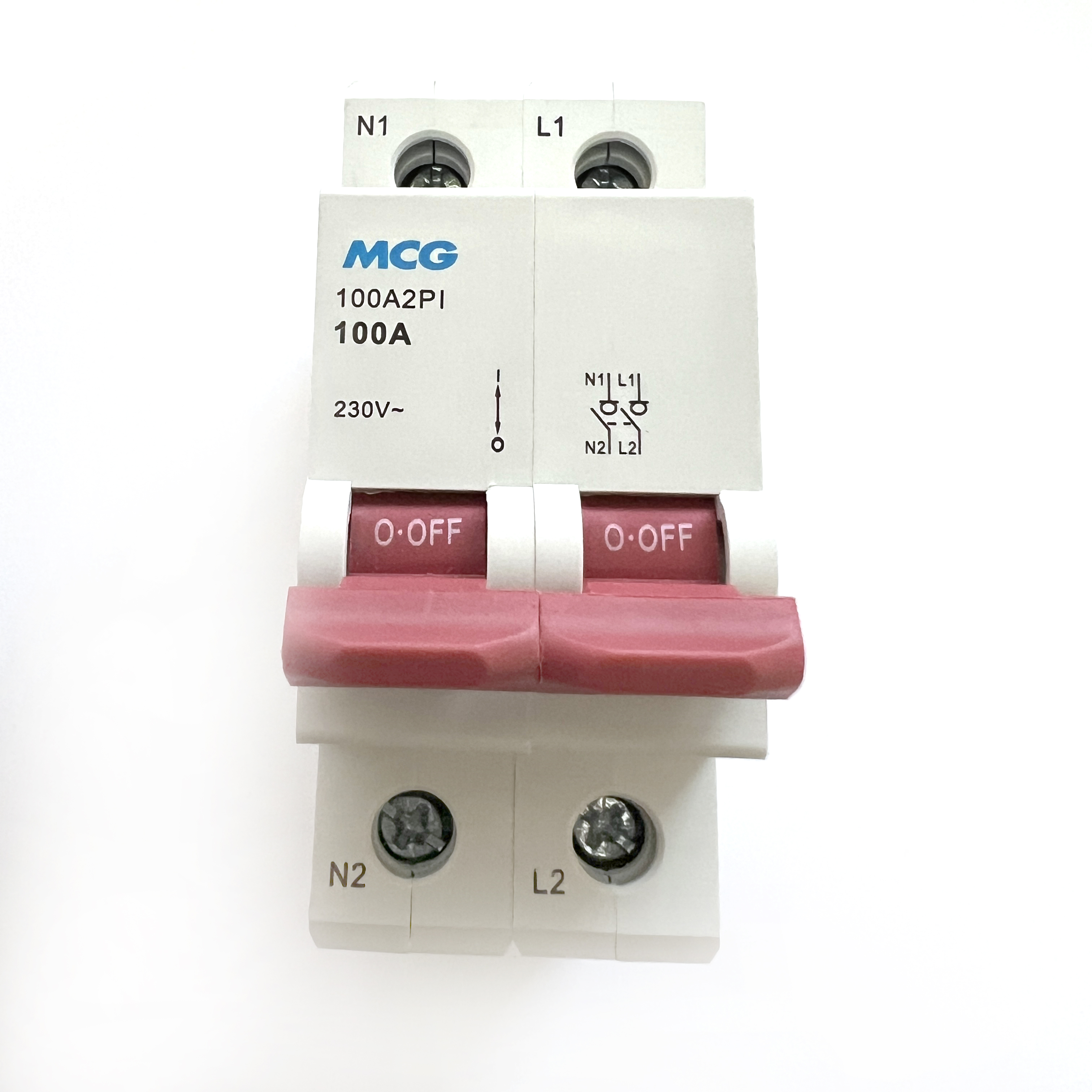 Isolators: MCG 100A2PI 100A 100 Amp 2 Double Pole Isolator Main Switch ...