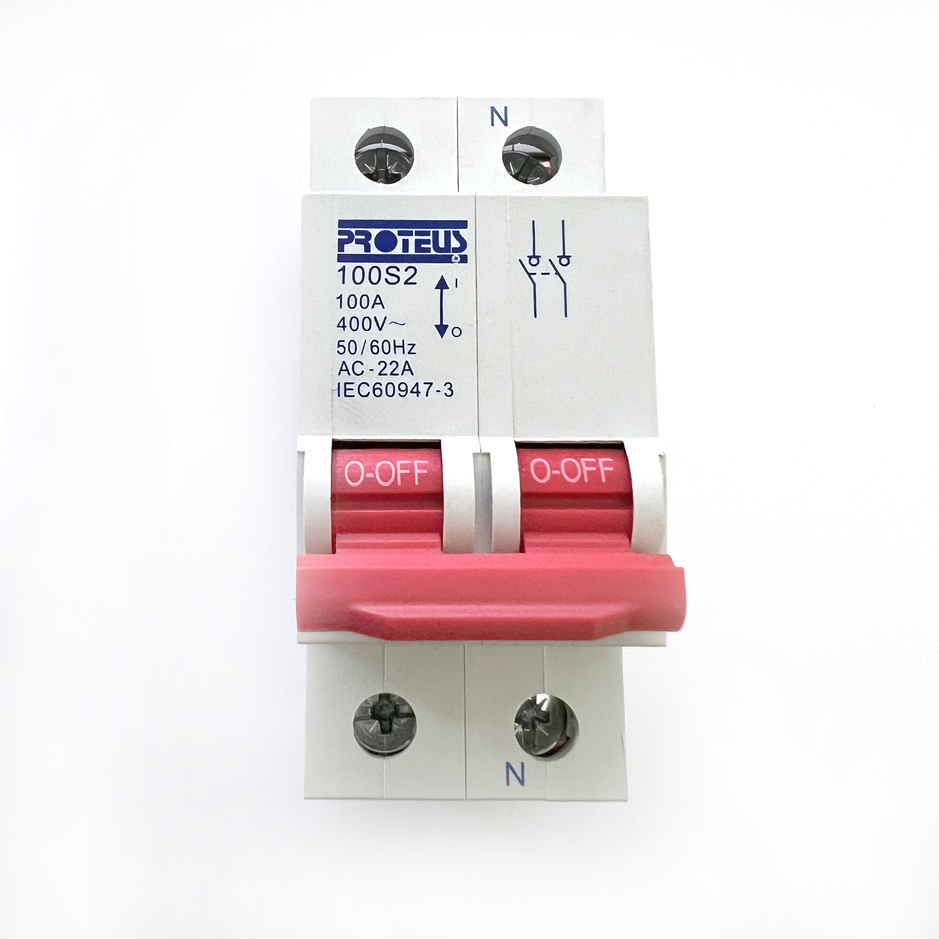 Isolators: Proteus 100S2 AC-22A 100A 100 Amp 2 Double Pole Isolator ...