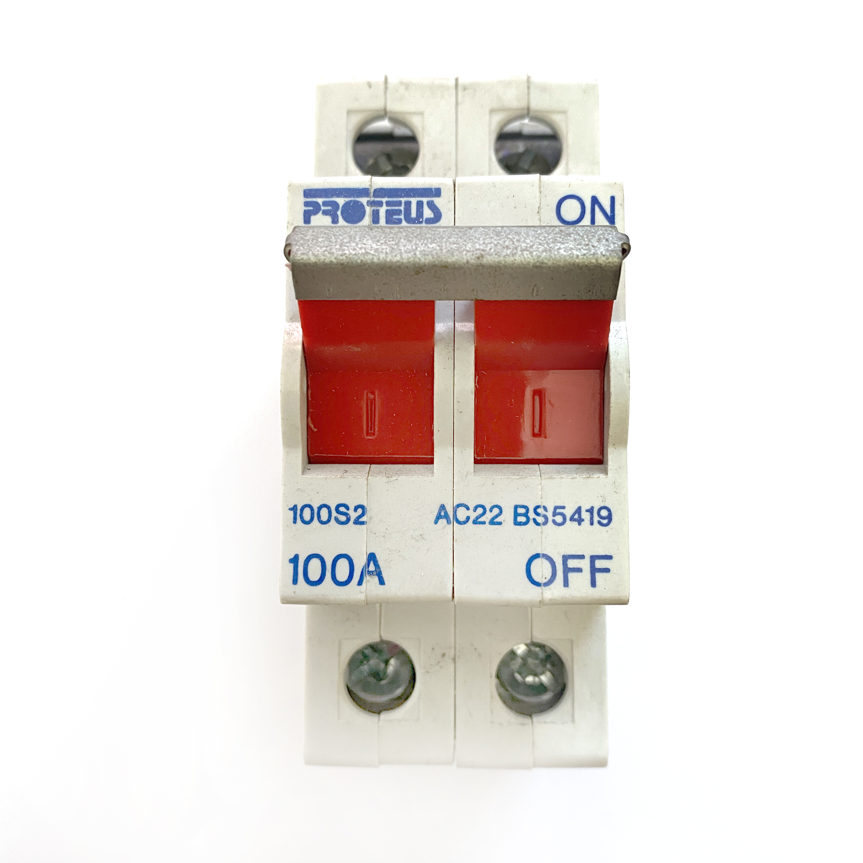 Isolators: Proteus 100S2 AC22 100A 100 Amp 2 Double Pole Isolator Main ...