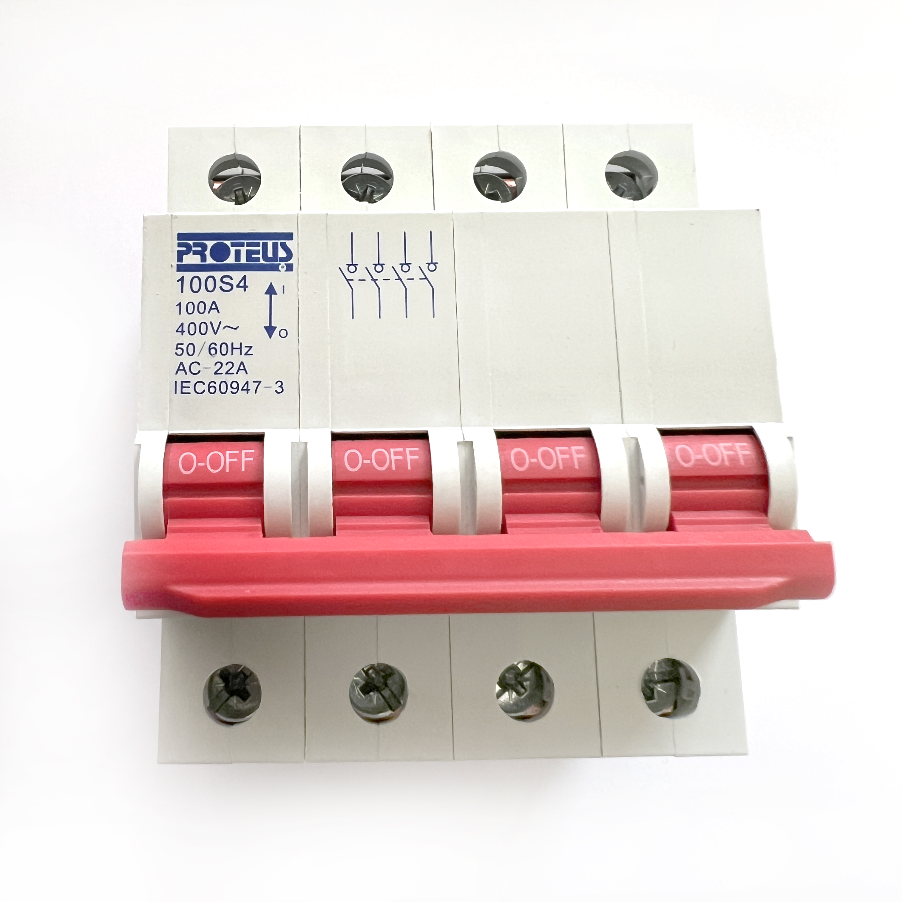 Isolators: Proteus Geyer 100S4 AC-22A 100A 100 Amp 3P+N 4 3 Pole Phase ...