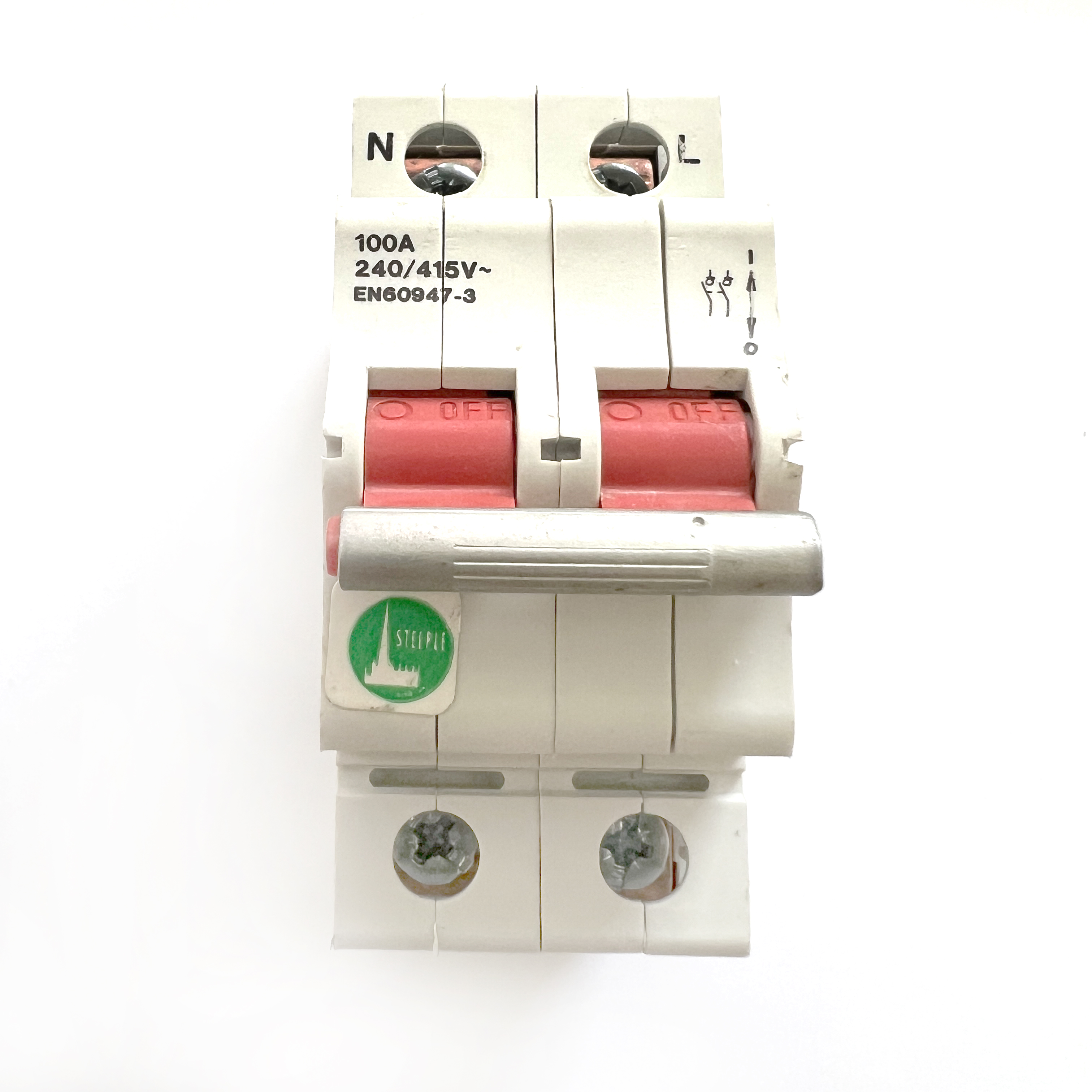 Isolators: Steeple EN60947-3 100A 100 Amp 2 Double Pole Isolator Main ...