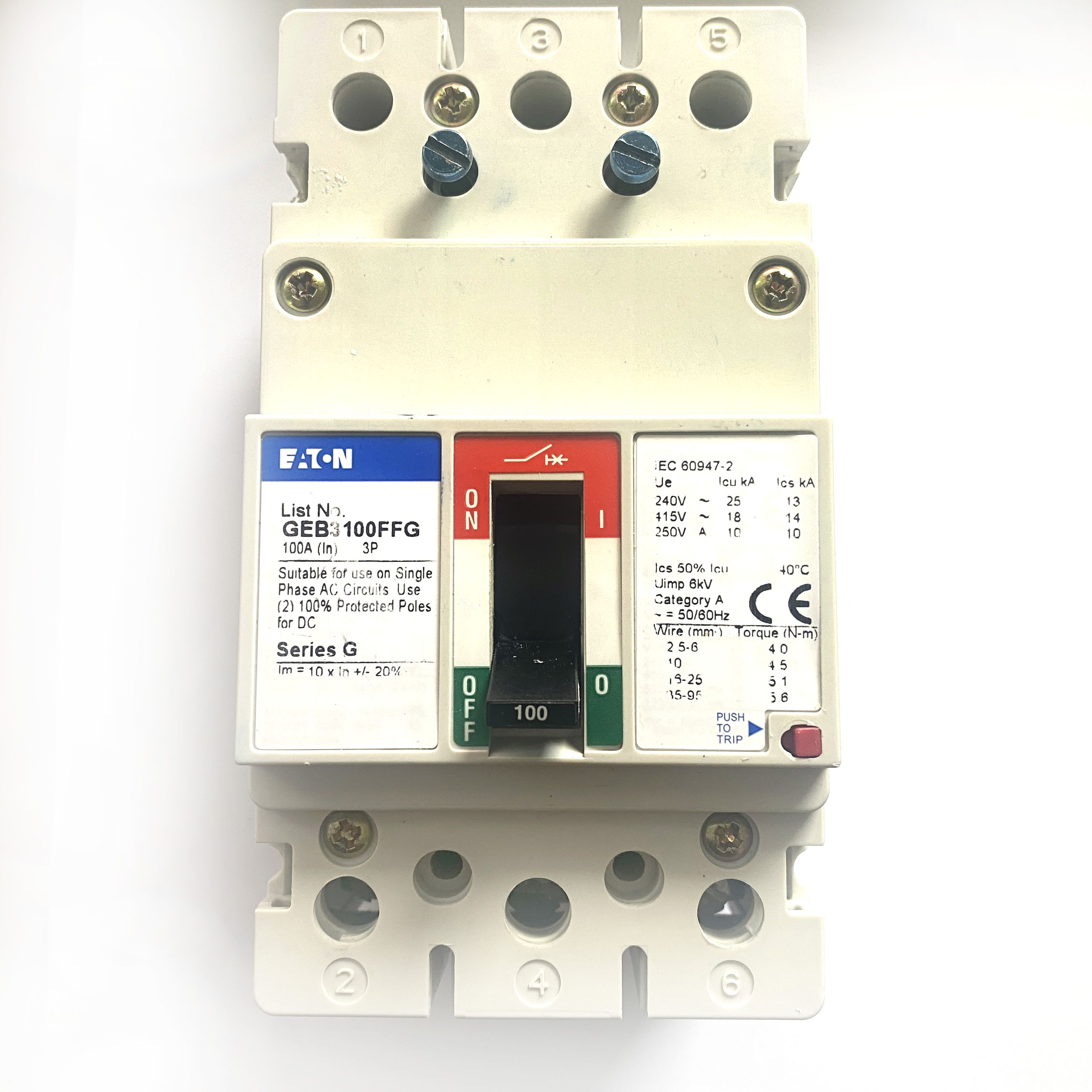 MCB's: Eaton MEM GEB3100FFG GEE3100FFG MES3100AFGV Series G 100A 100 ...