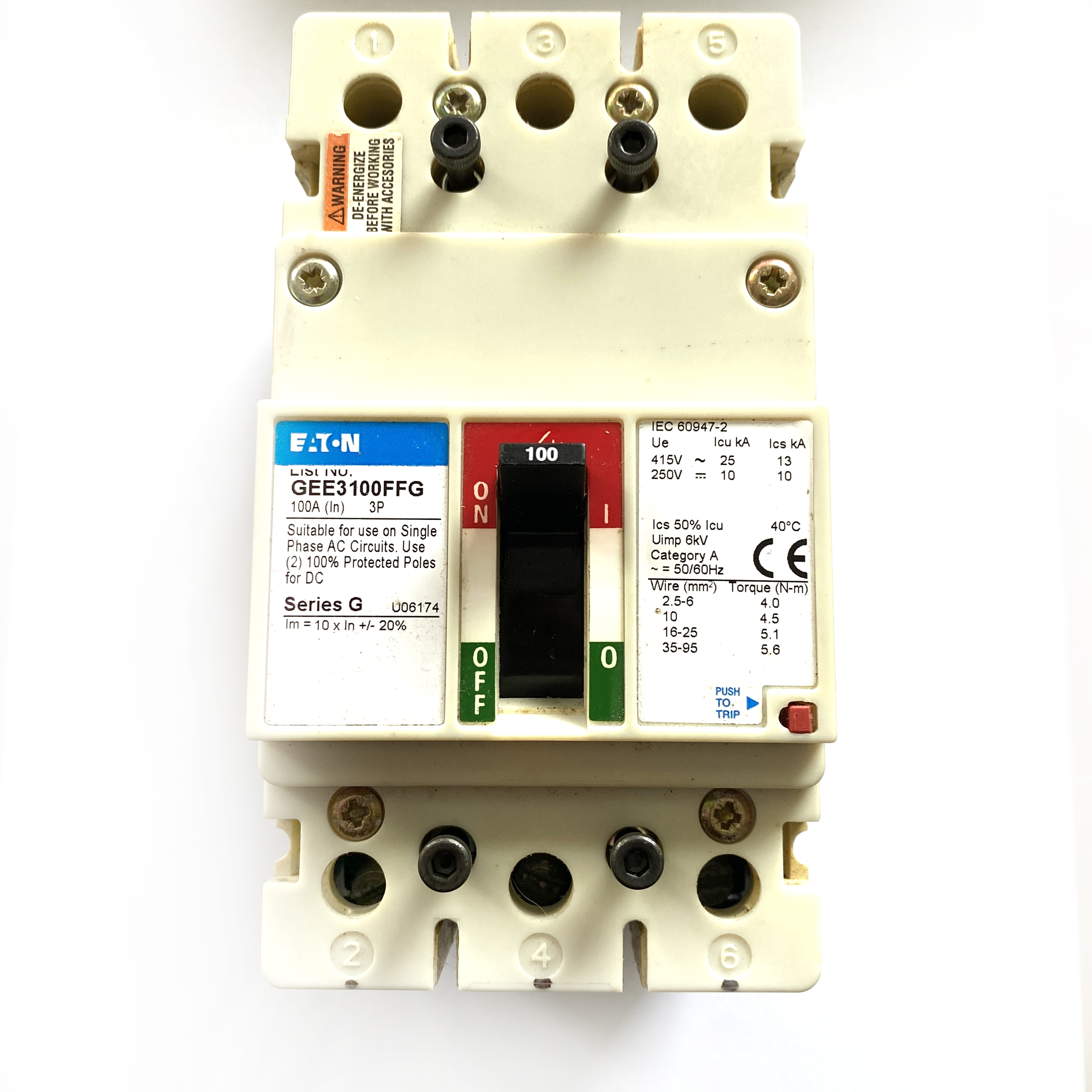 MCB's: Eaton MEM GEB3100FFG GEE3100FFG MES3100AFGV Series G 100A 100 ...