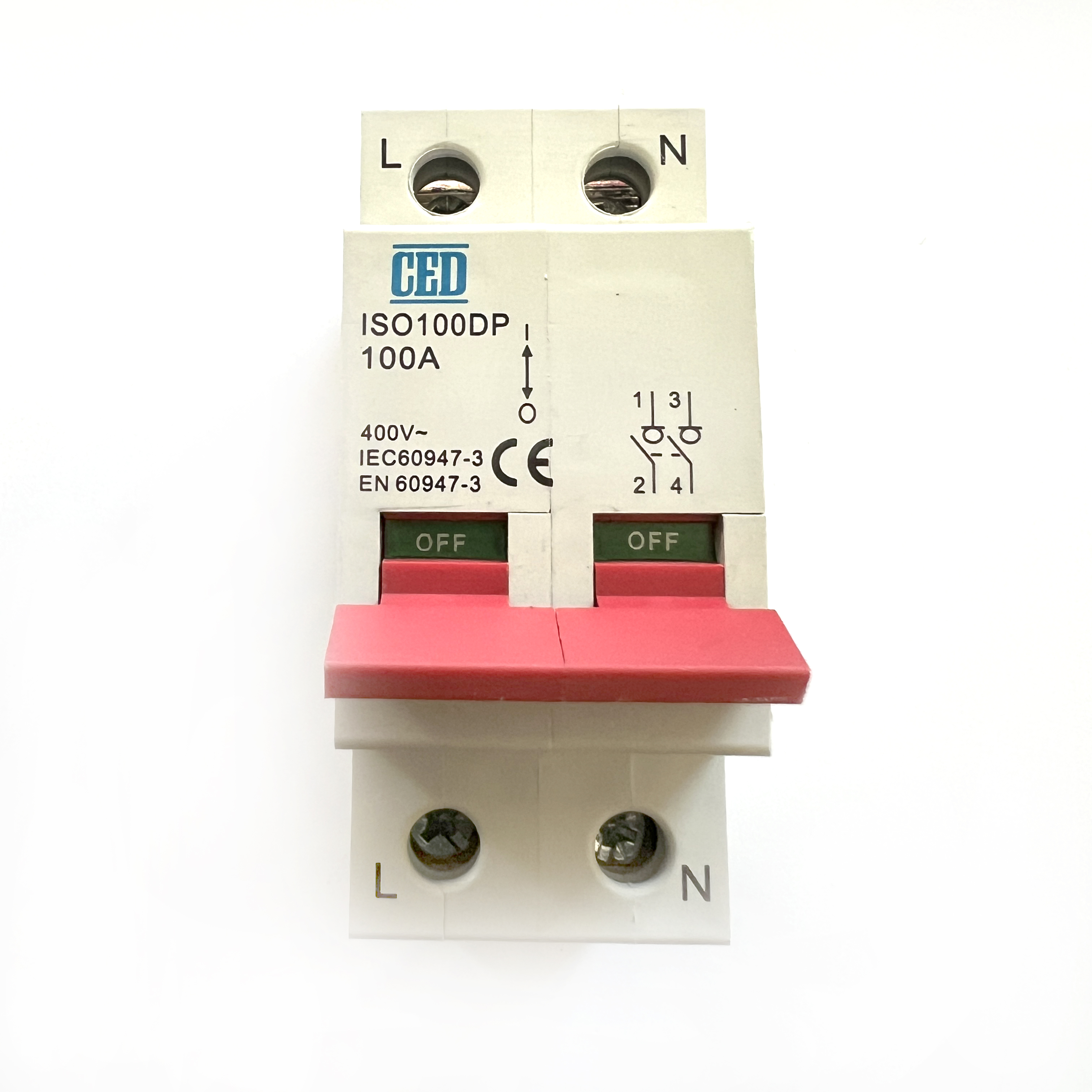 Isolators: CED ISO100DP 100A 100 Amp 2 Double Pole Isolator Main Switch ...