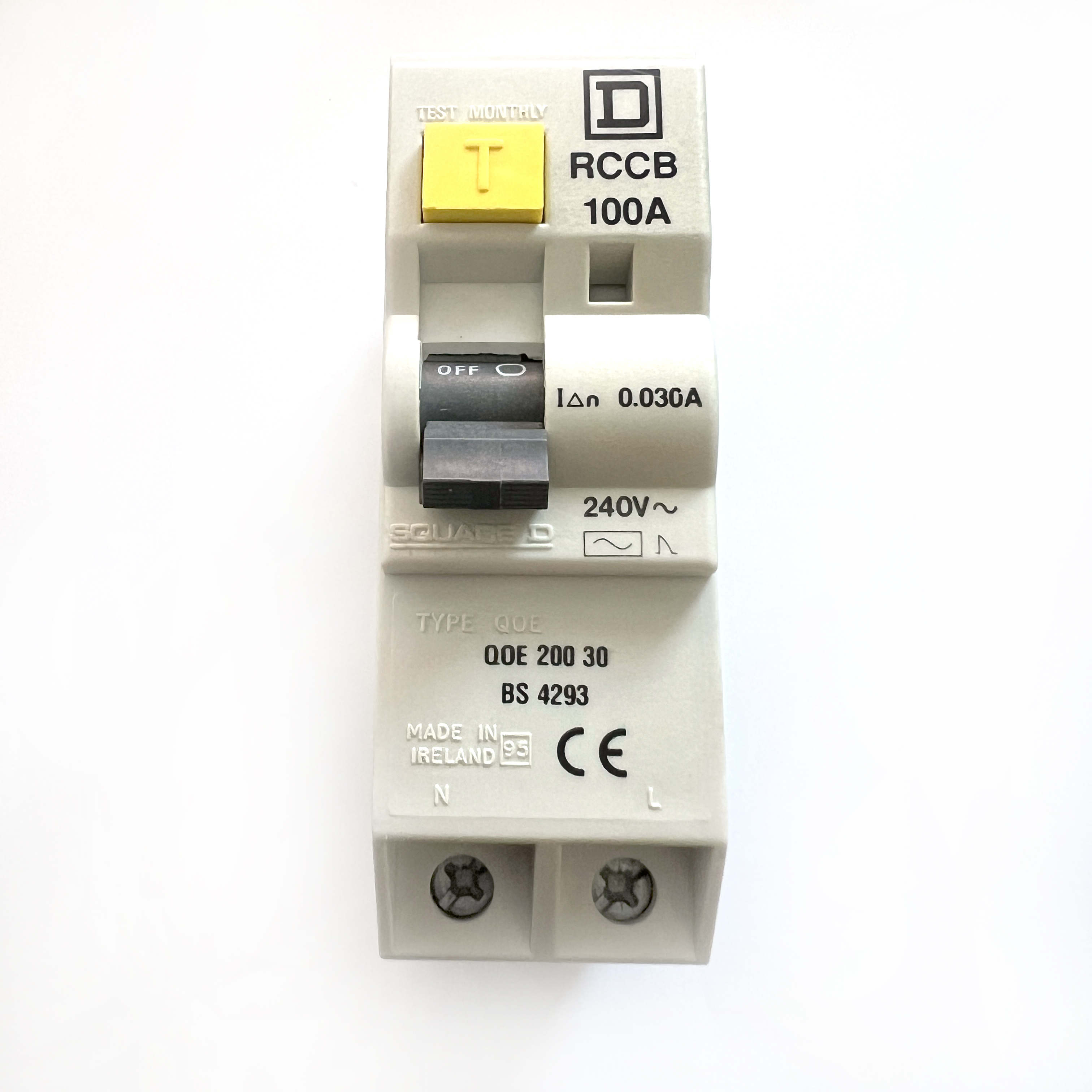 Residual Current Devices: Square D QOE 200 30 100A 100 Amp 30mA RCD ...