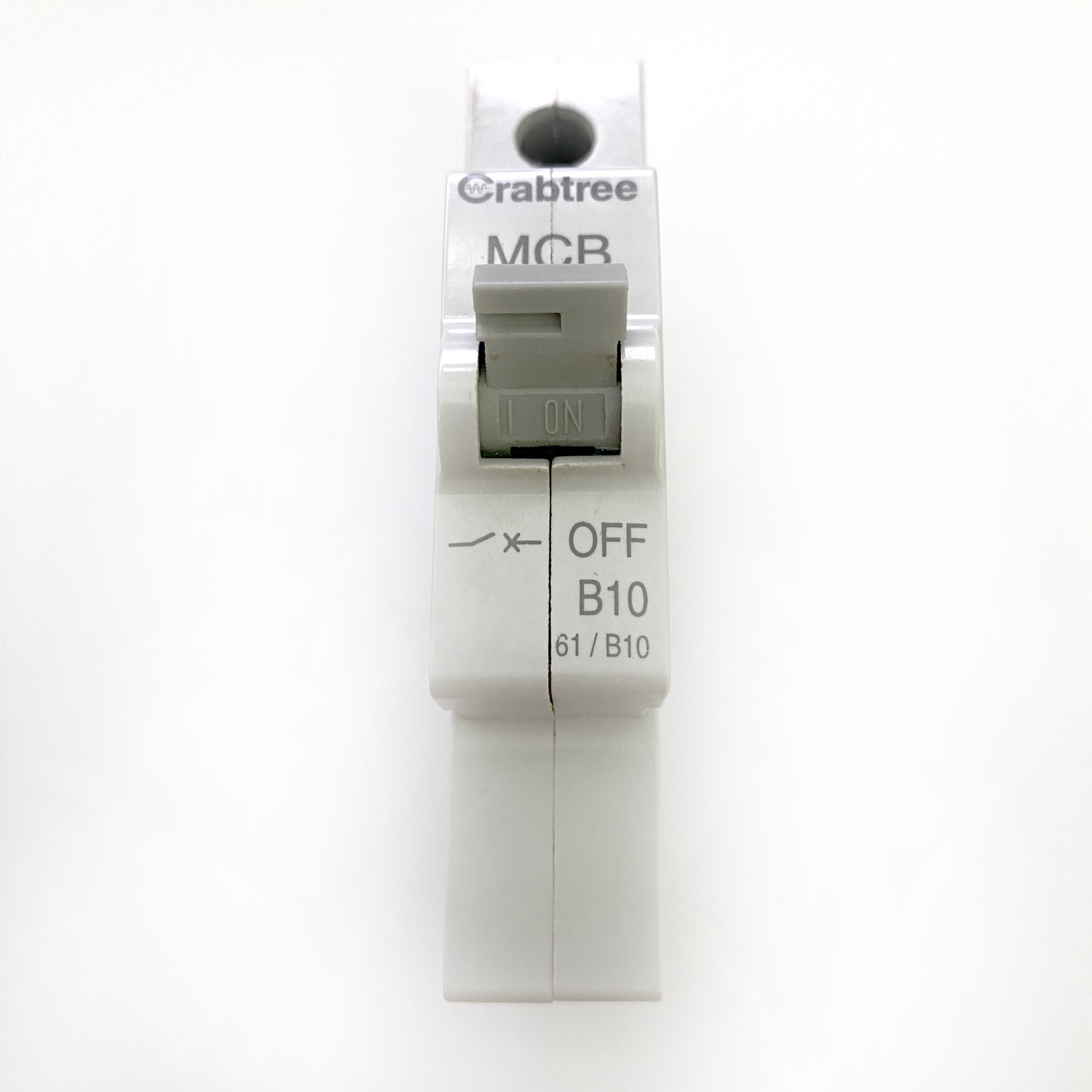 MCB's: Crabtree 61 Range 61/B10 B10 10A 10 Amp MCB Circuit Breaker Type B
