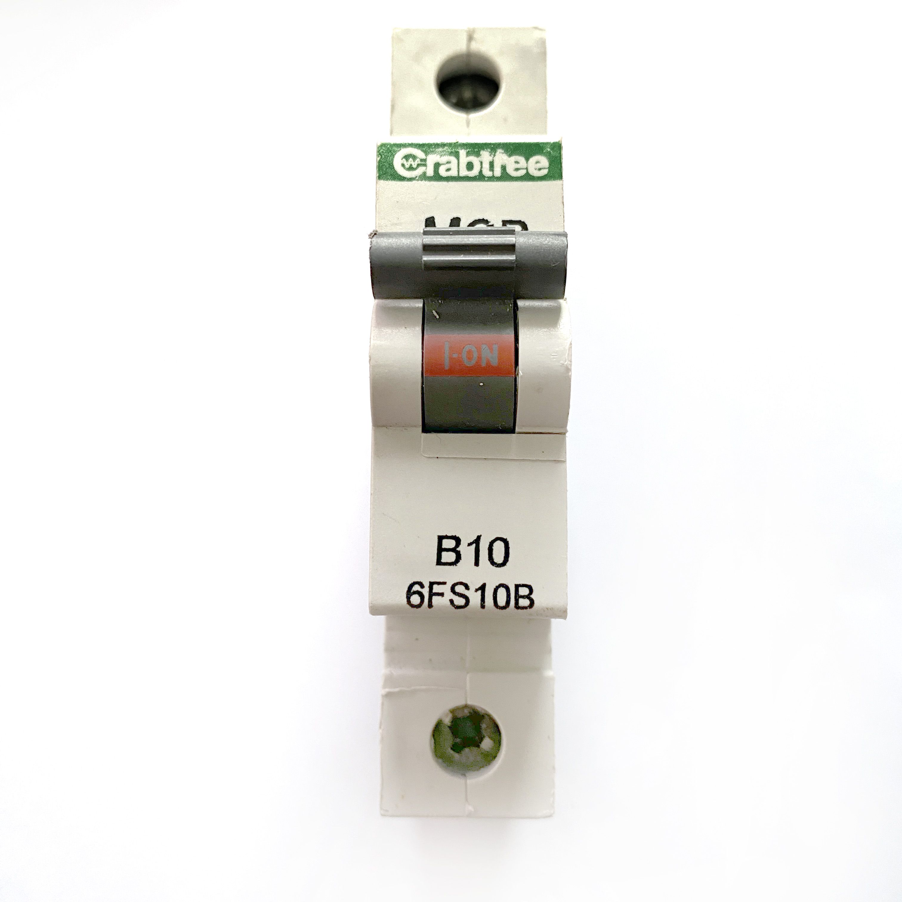 MCB's: Crabtree 6FS10B Black Clip B10 10A 10 Amp MCB Circuit Breaker Type B