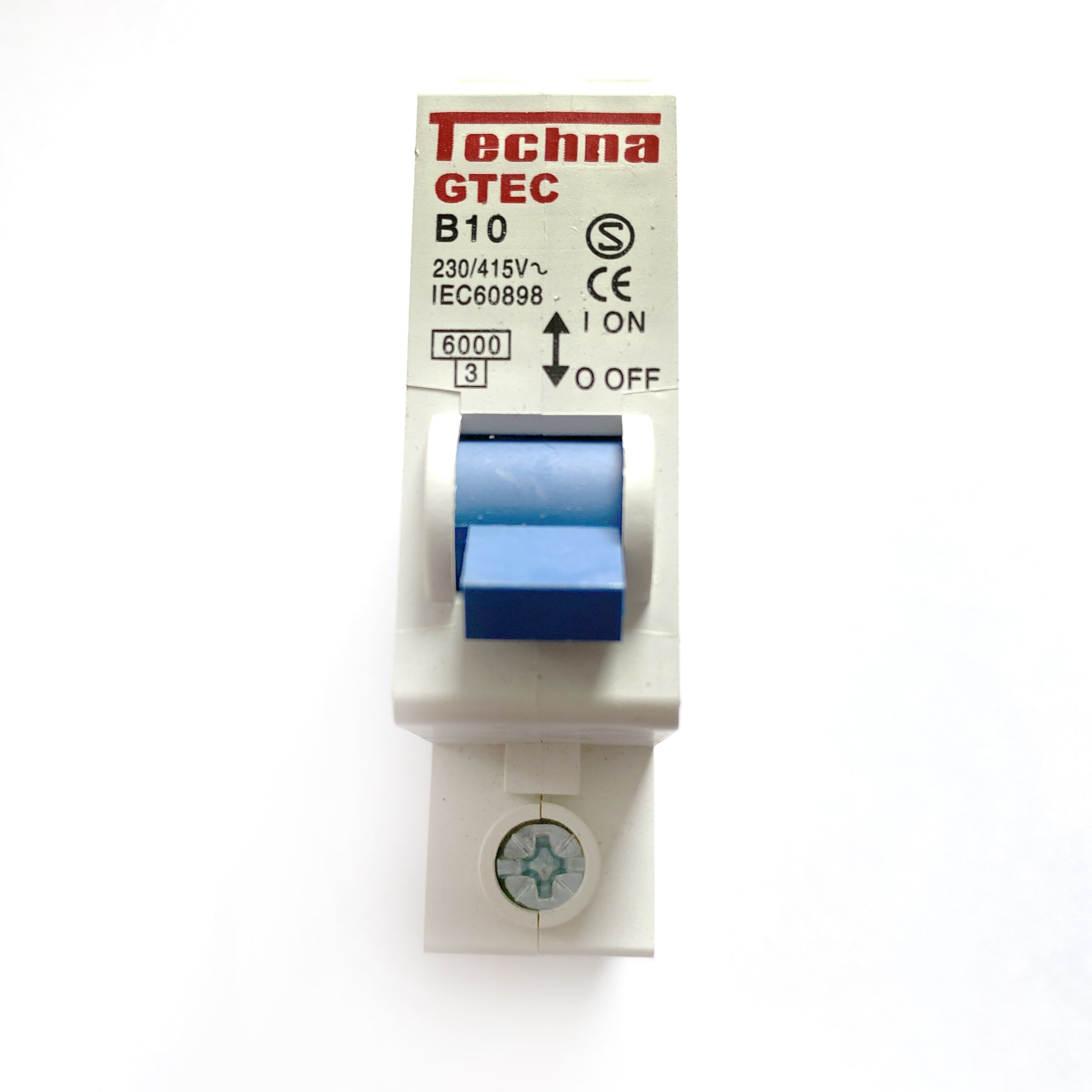MCB's: Techna GTEC B10 10A 10 Amp MCB Circuit Breaker Type B
