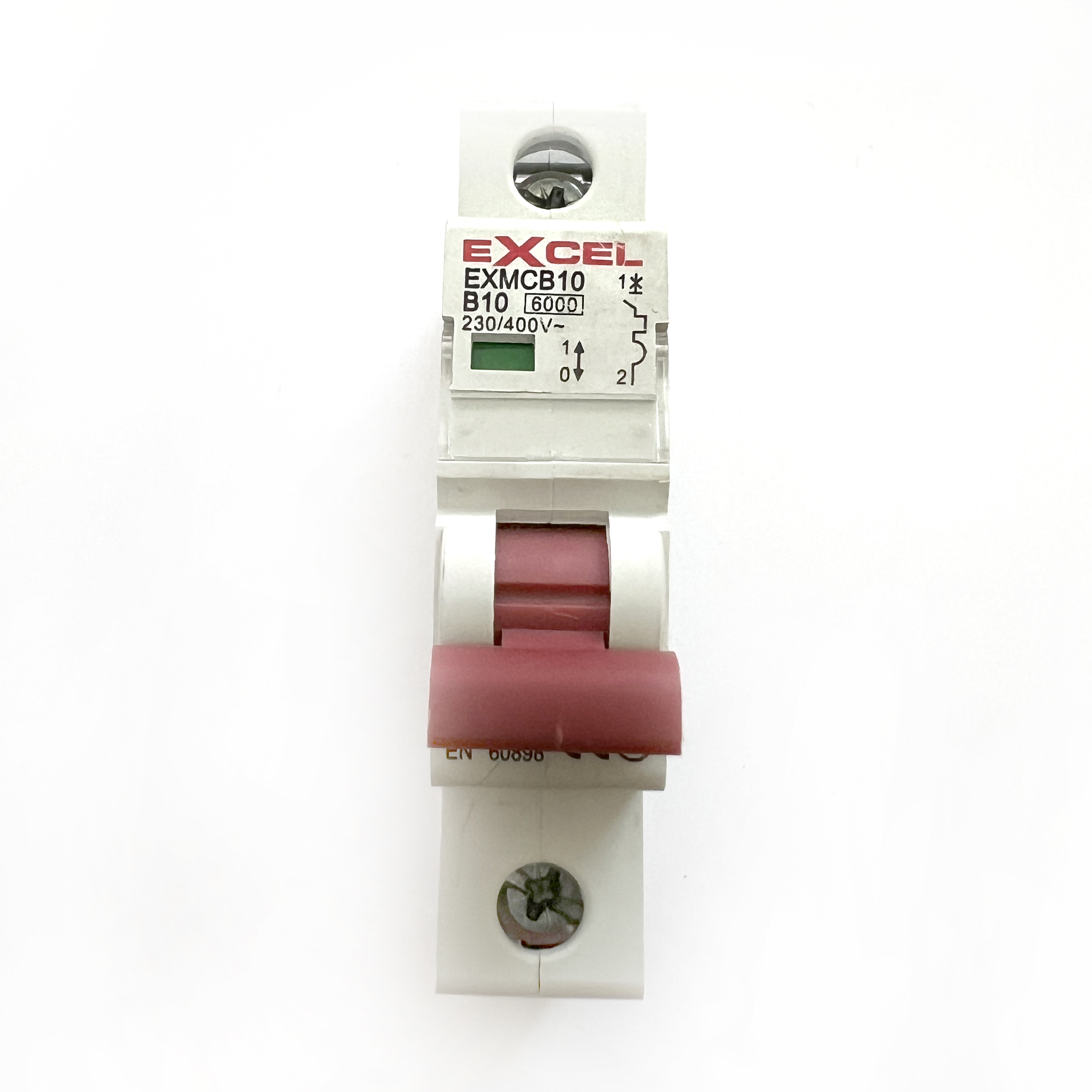 MCB's: Excel EXMCB10 Red Toggle B10 10A 10 Amp MCB Circuit Breaker Type B