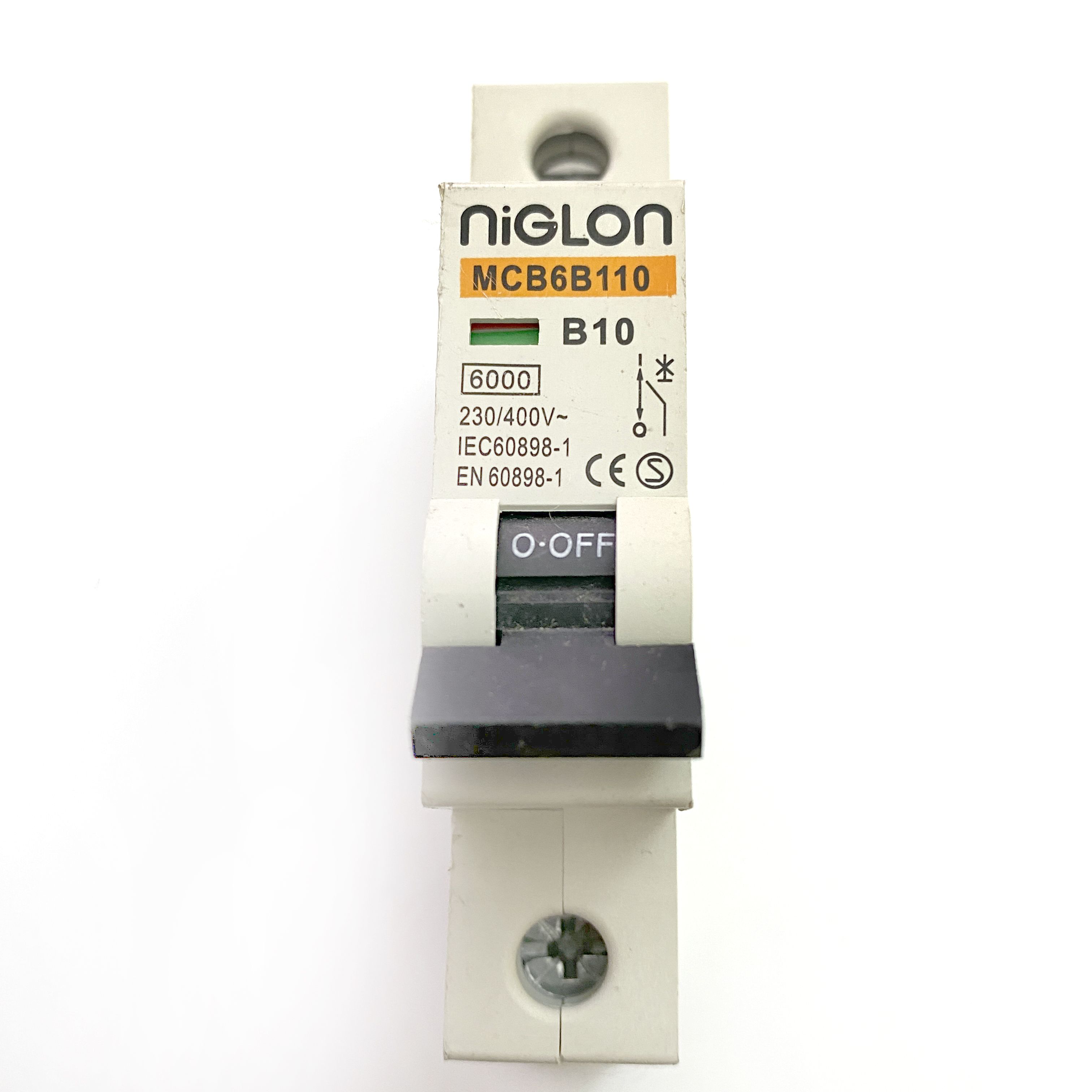 MCB's: Niglon MCB6B110 B10 10A 10 Amp MCB Circuit Breaker Type B