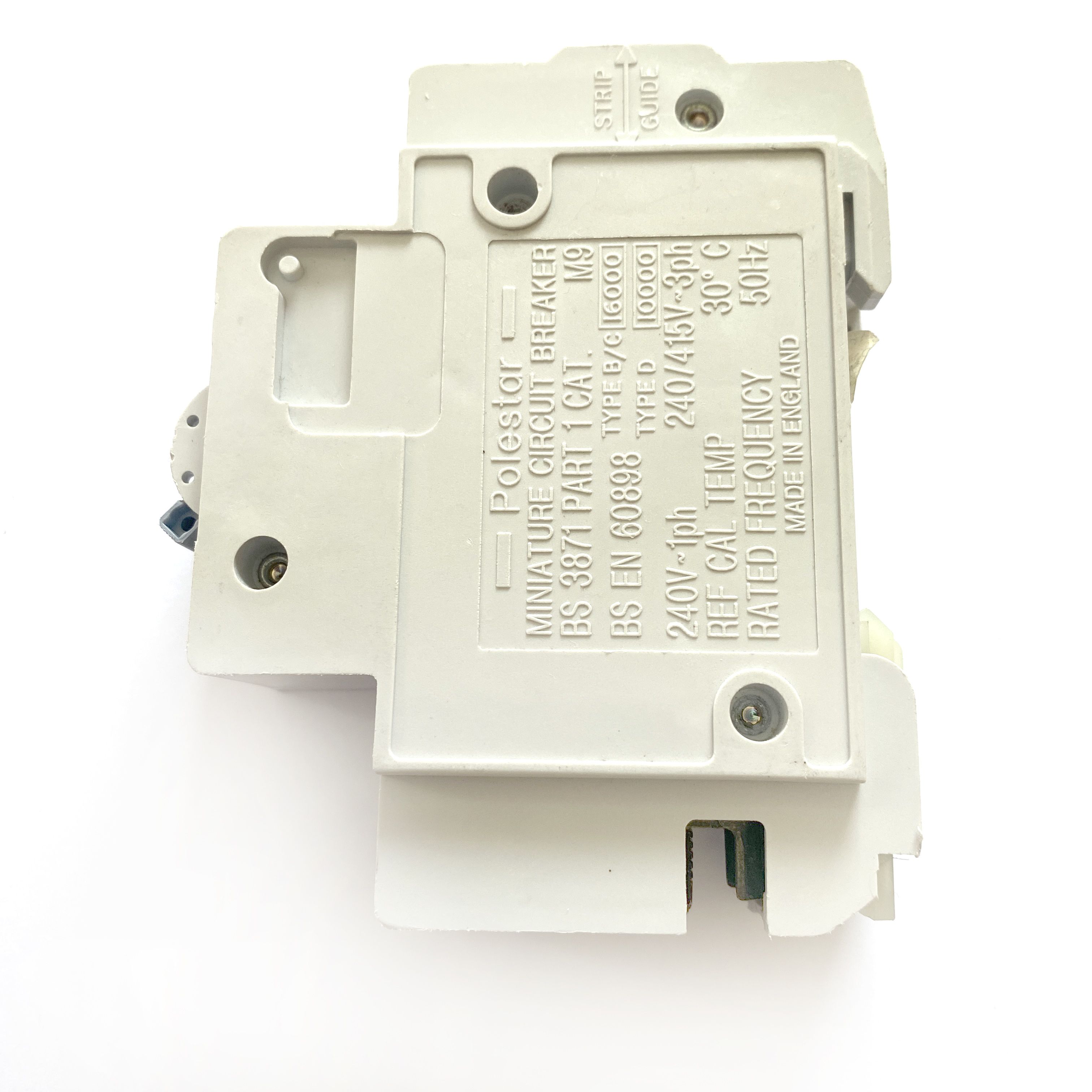 MCB's: Crabtree Polestar 60D/10 D10 10A 10 Amp MCB Circuit Breaker Type D