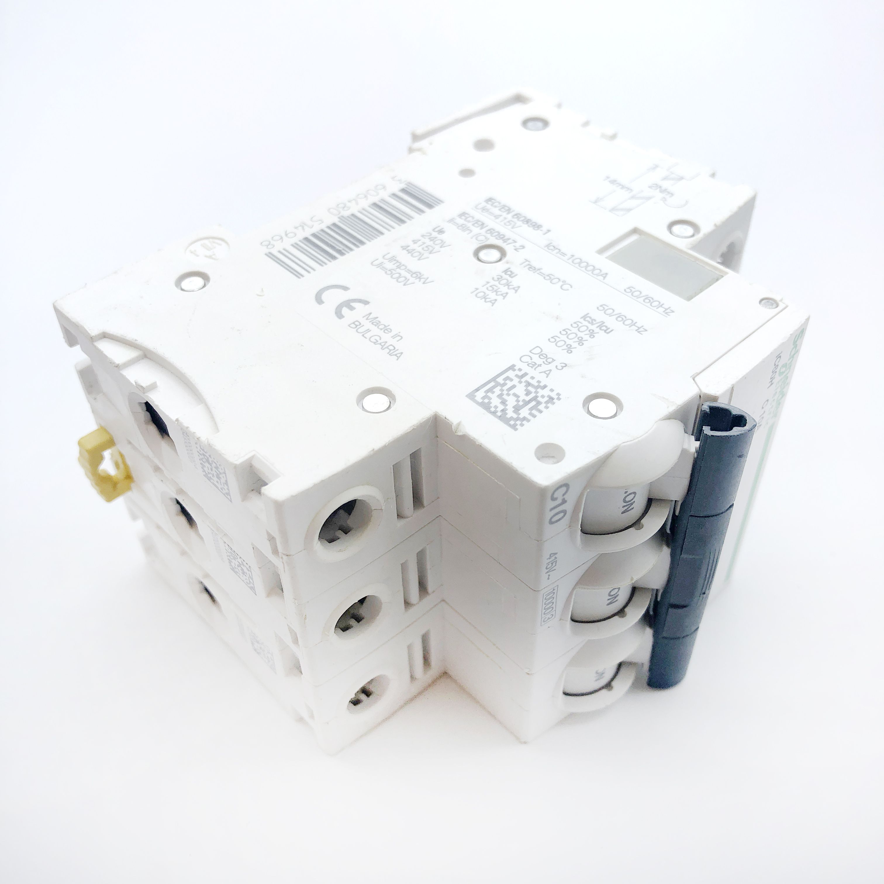 MCB's: Schneider Electric iC60H A9F54310 C10A C10 10A 10 Amp 3 Pole ...