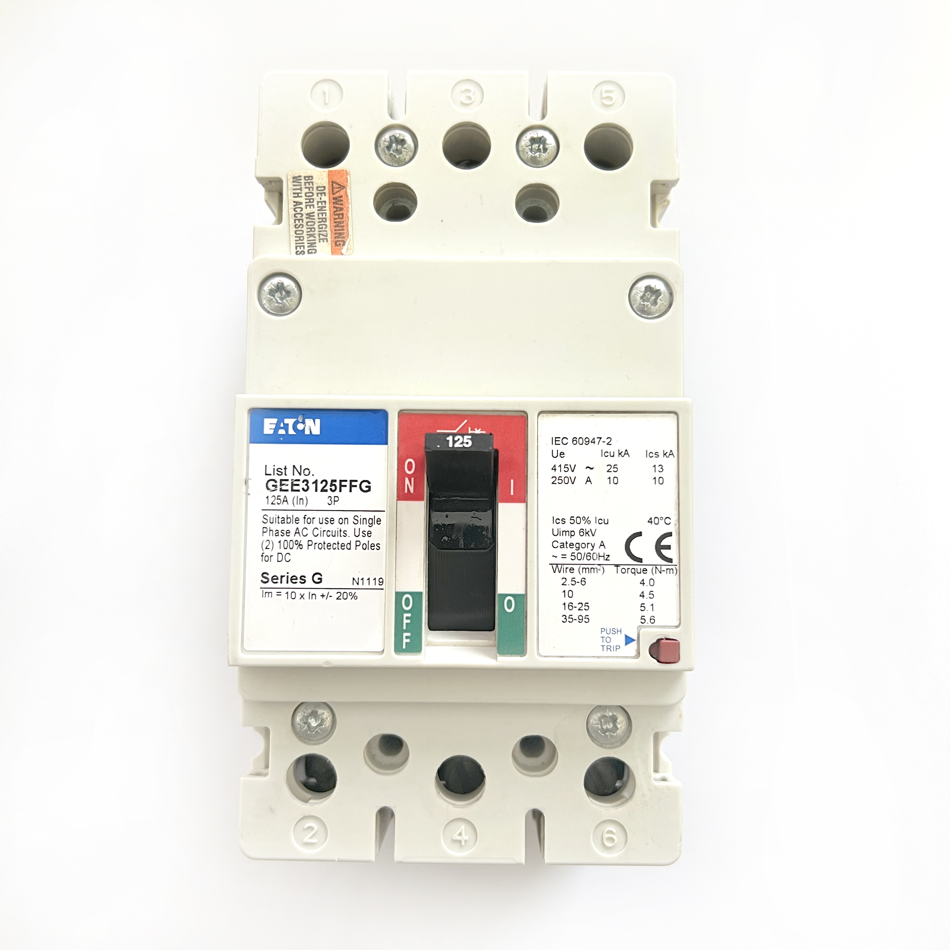 MCB's: Eaton MEM GEB3125FFG GEE3125FFG MES3125AFGV Series G 125A 125 ...