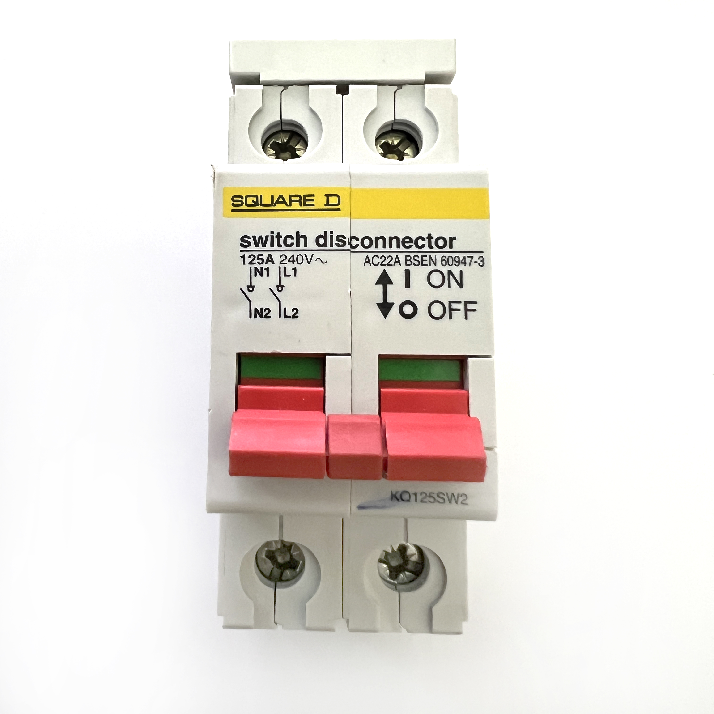 Isolators: Square D KQ125SW2 AC22A 125A 125 Amp 2 Double Pole Isolator ...