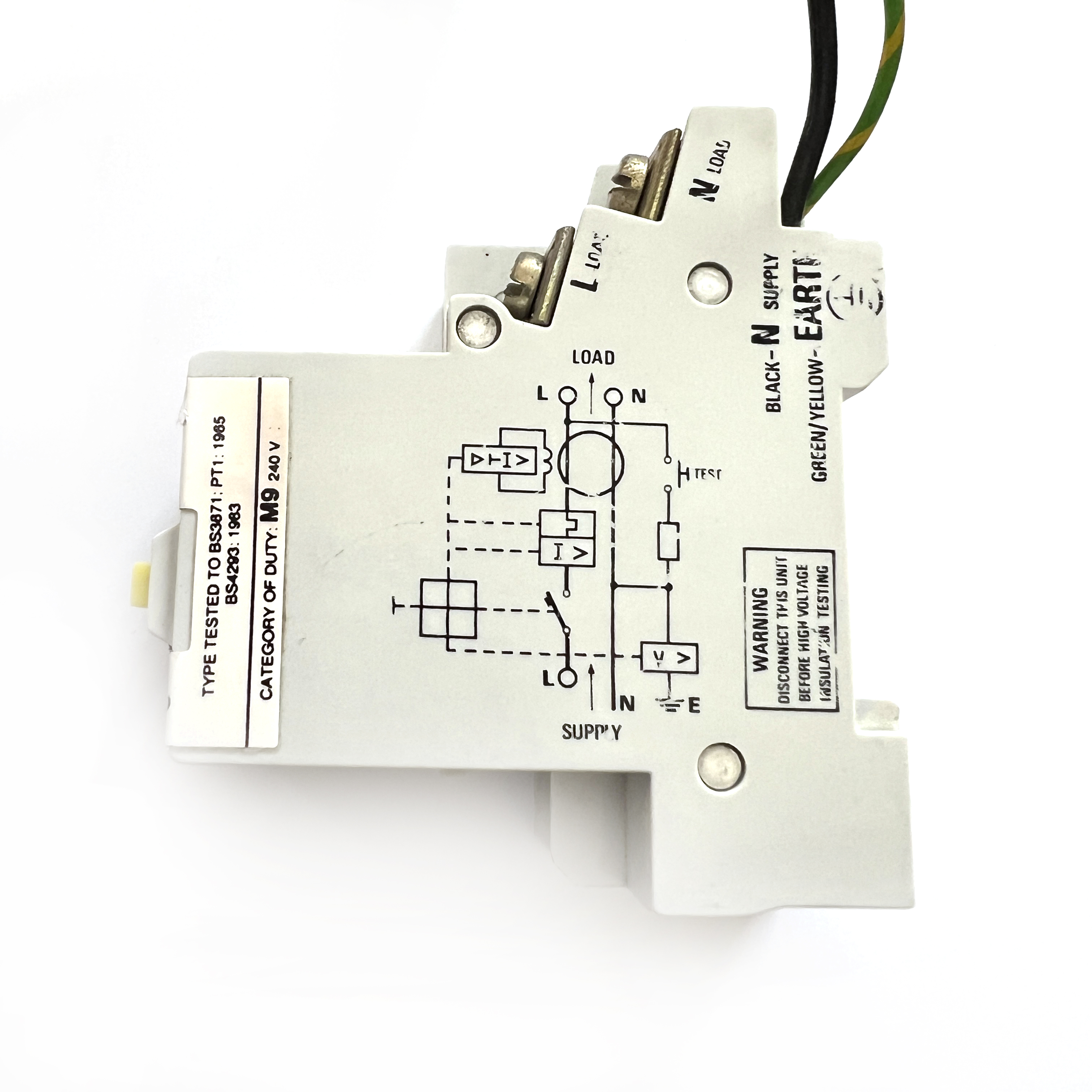 RCBO's: MEM 161MB3R Memshield 1 M9 16A 16 Amp 30mA 2 Double Pole RCBO ...