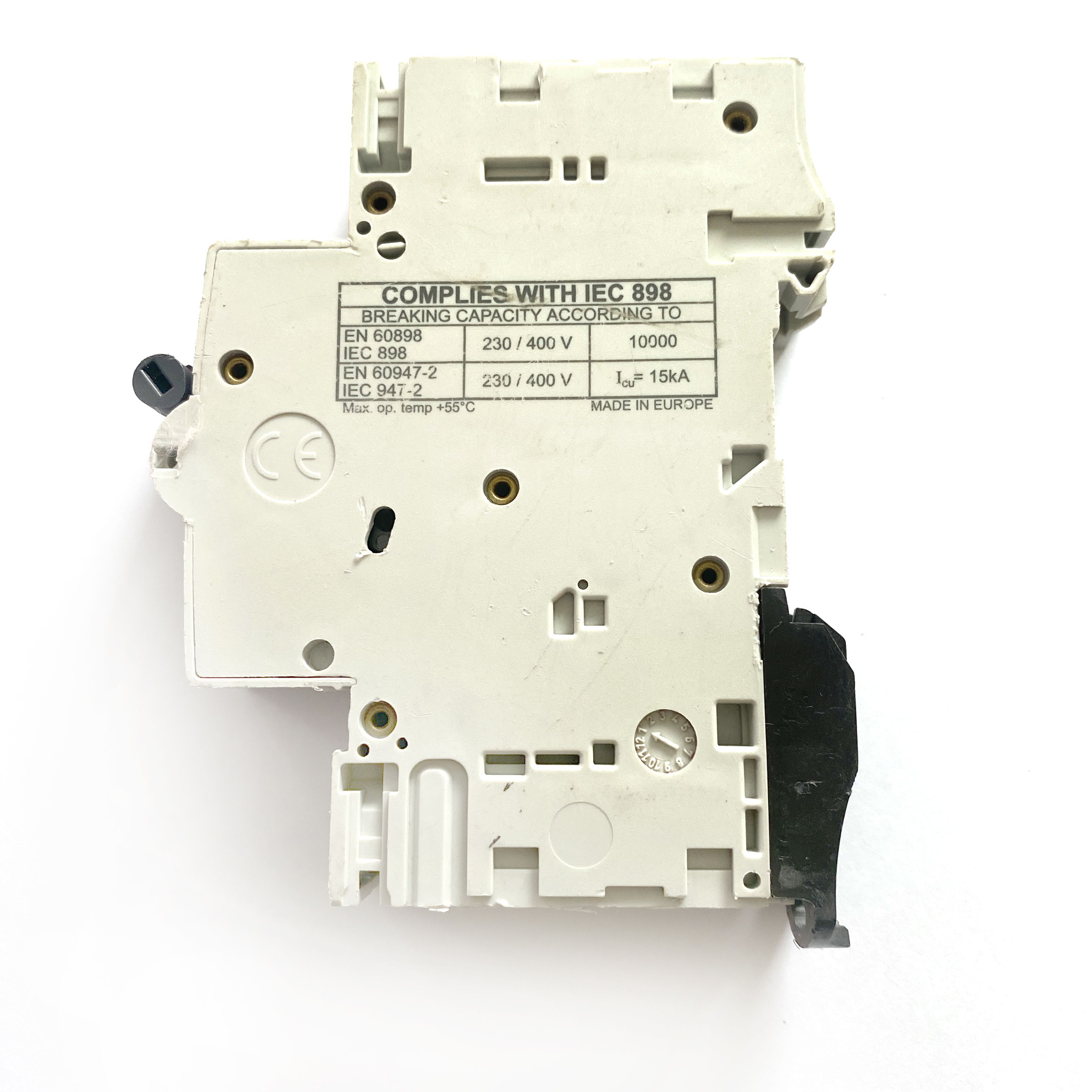 MCB's: Crabtree 6HS16C Black Clip C16 16A 16 Amp MCB Circuit Breaker Type C