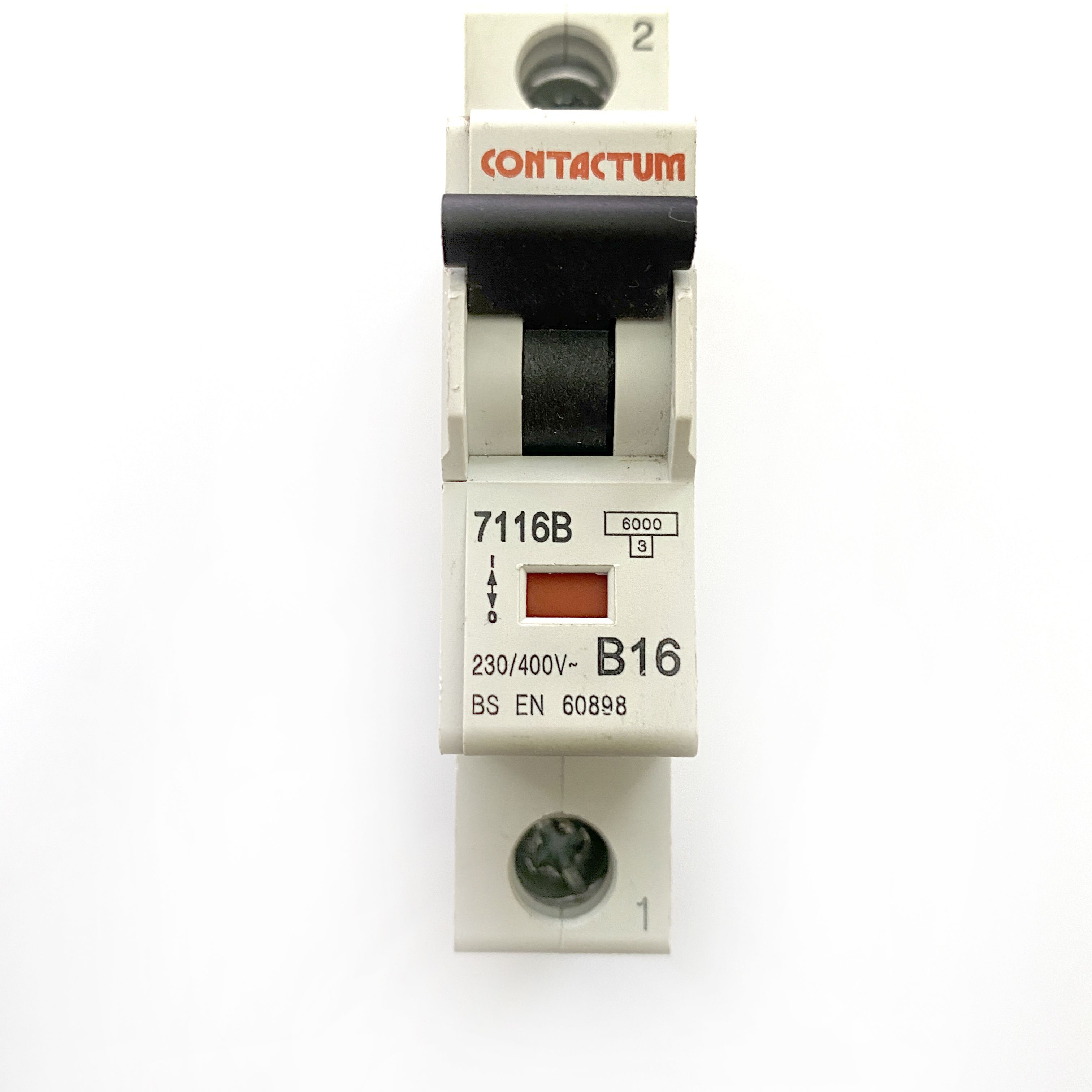 MCB's: Contactum 7116B Black Toggle B16 16A 16 Amp MCB Circuit Breaker ...