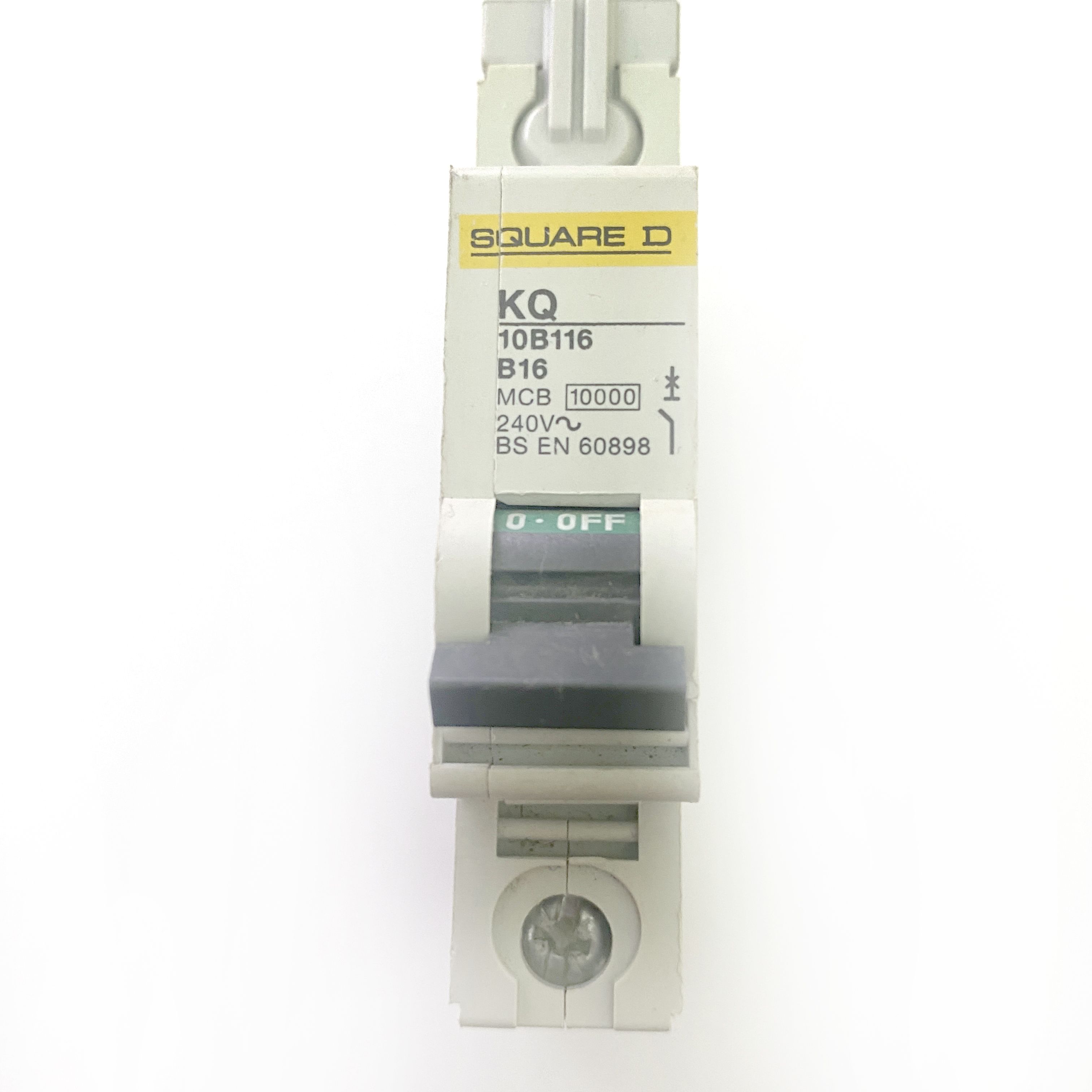 MCB's: Square D KQ 10B116 B16 16A 16 Amp MCB Circuit Breaker Type B