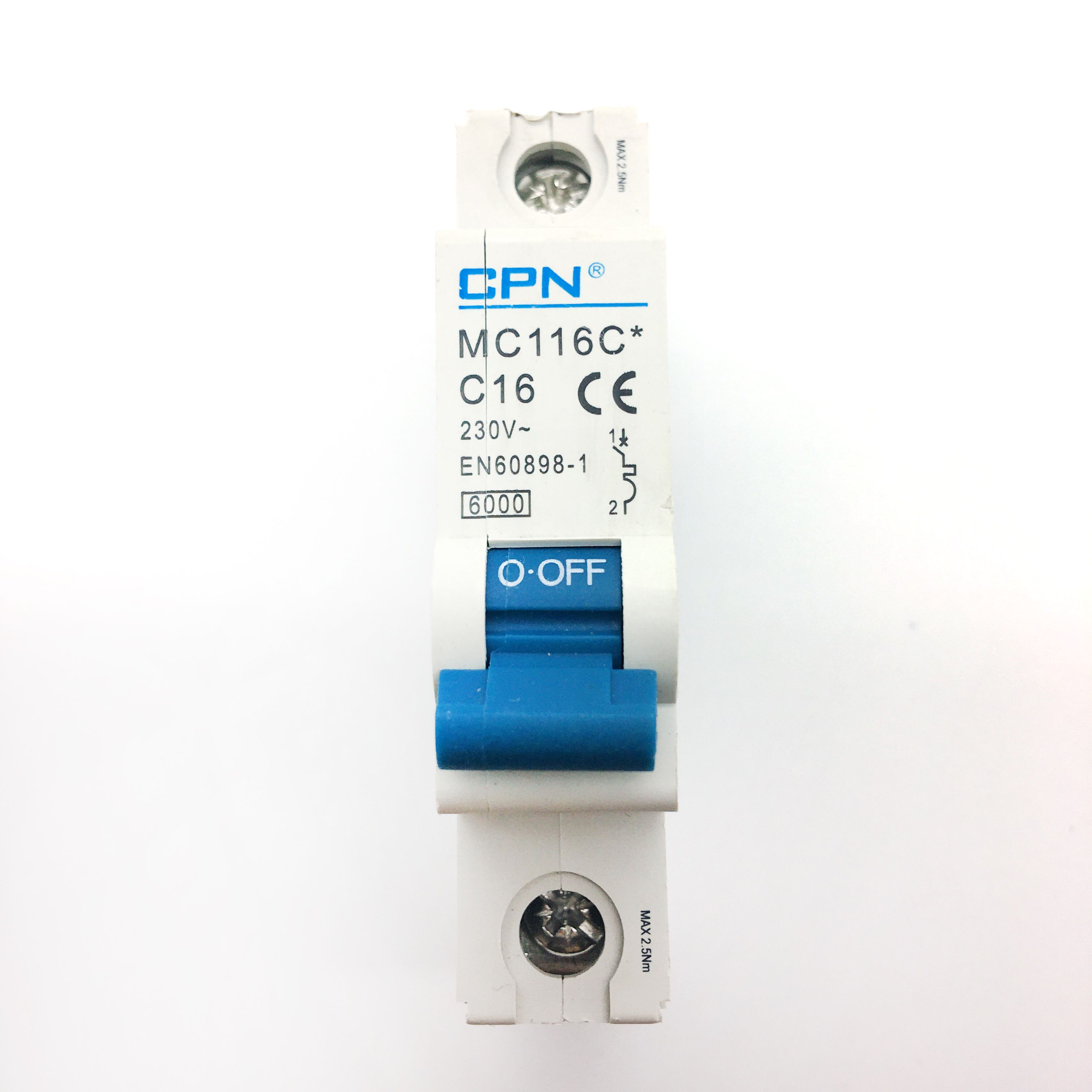 MCB's: CPN Cudis MC116C C16 16A 16 Amp MCB Circuit Breaker Type C