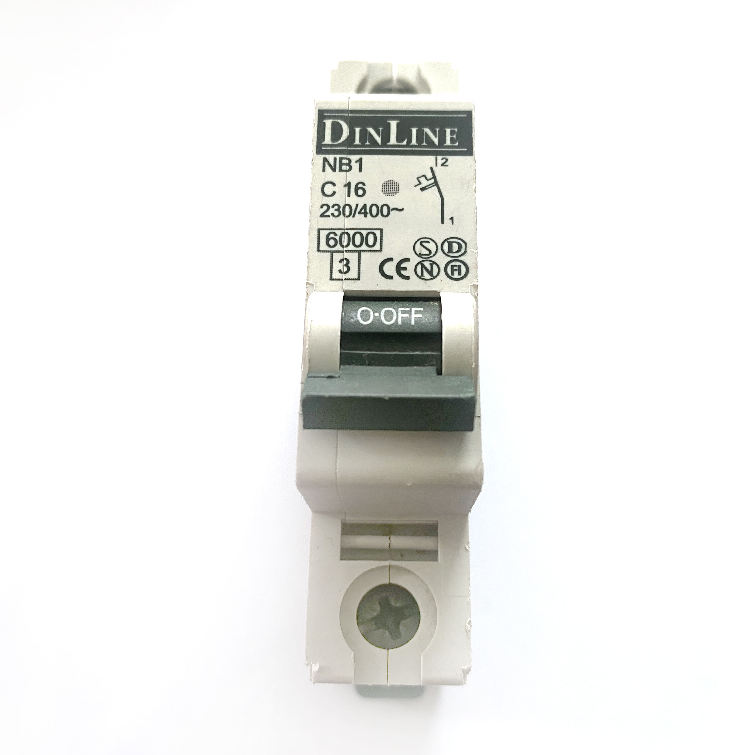 MCB's: DinLine NB1 C16 16A 16 Amp MCB Circuit Breaker Type C