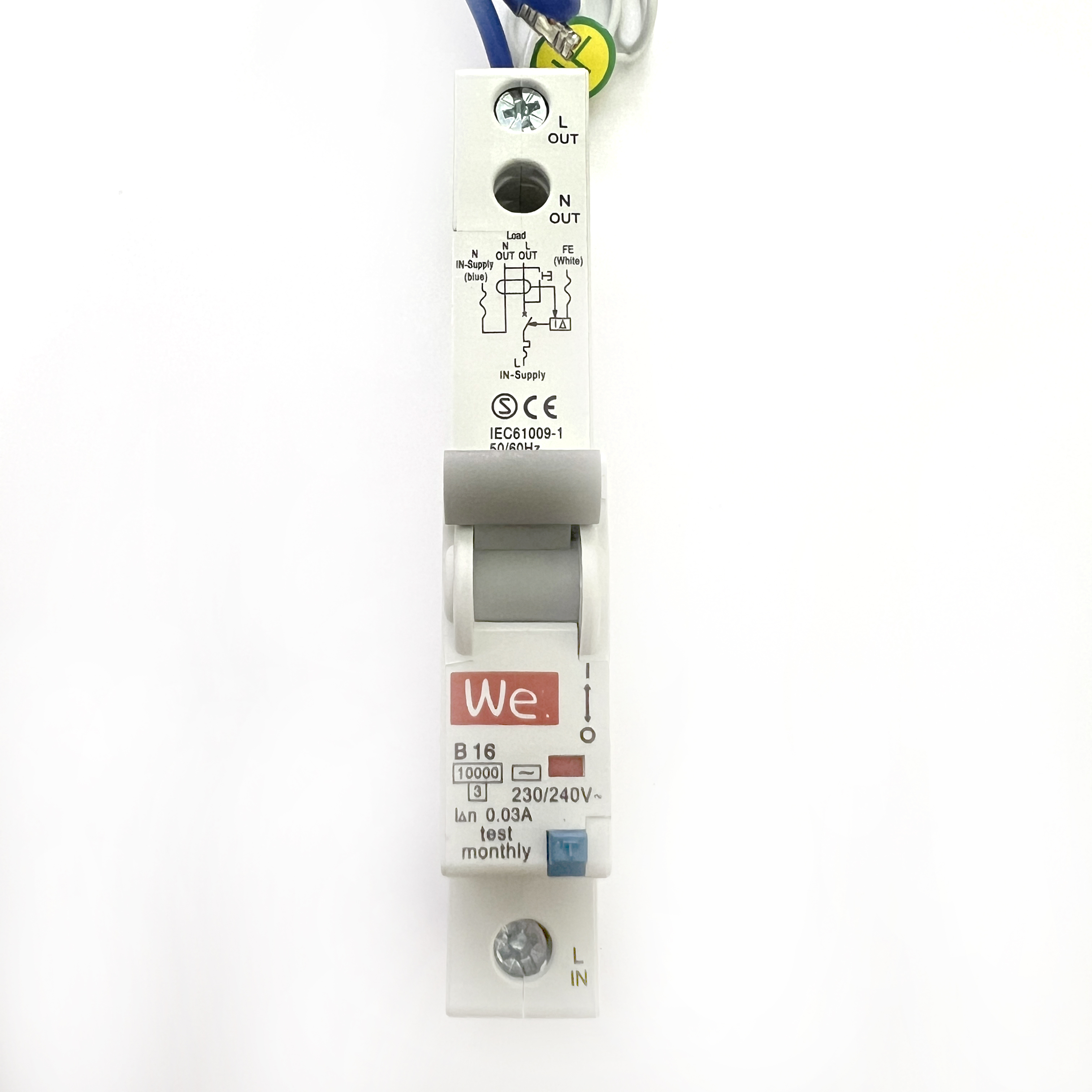 RCBO's: We Wyverne Electrical WERCBO B16 16A 16 Amp 30mA RCBO Circuit ...