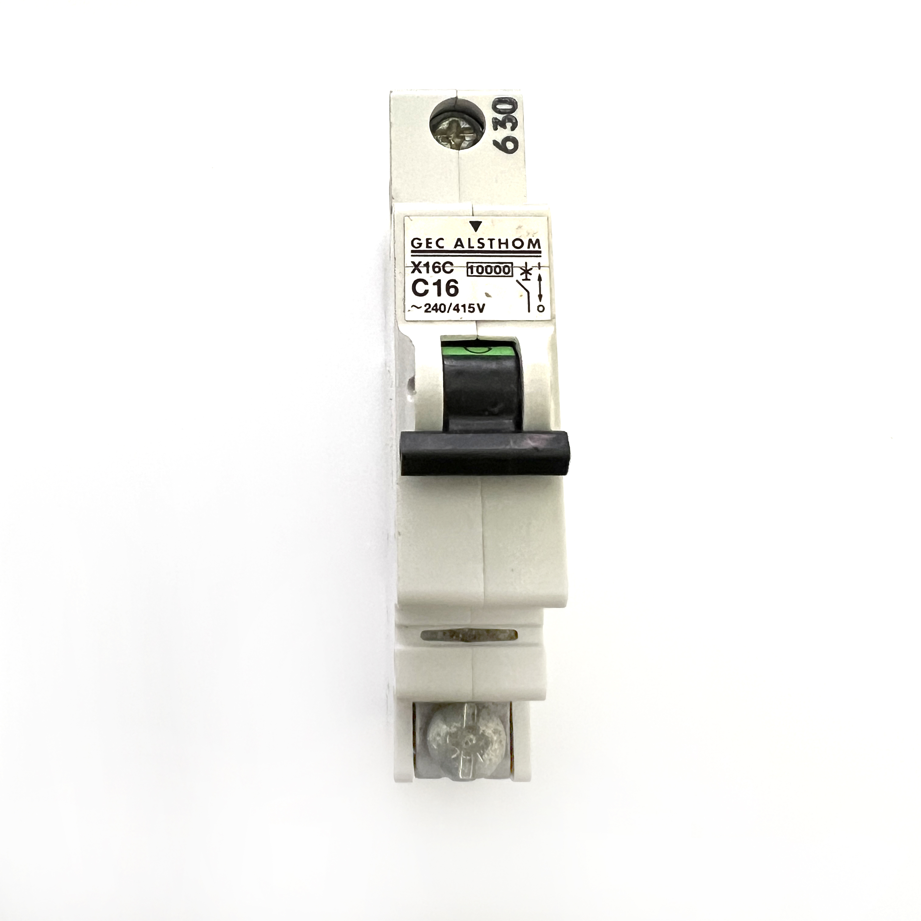 MCB's: GEC Alsthom X16C C16 16A 16 Amp MCB Circuit Breaker Type C