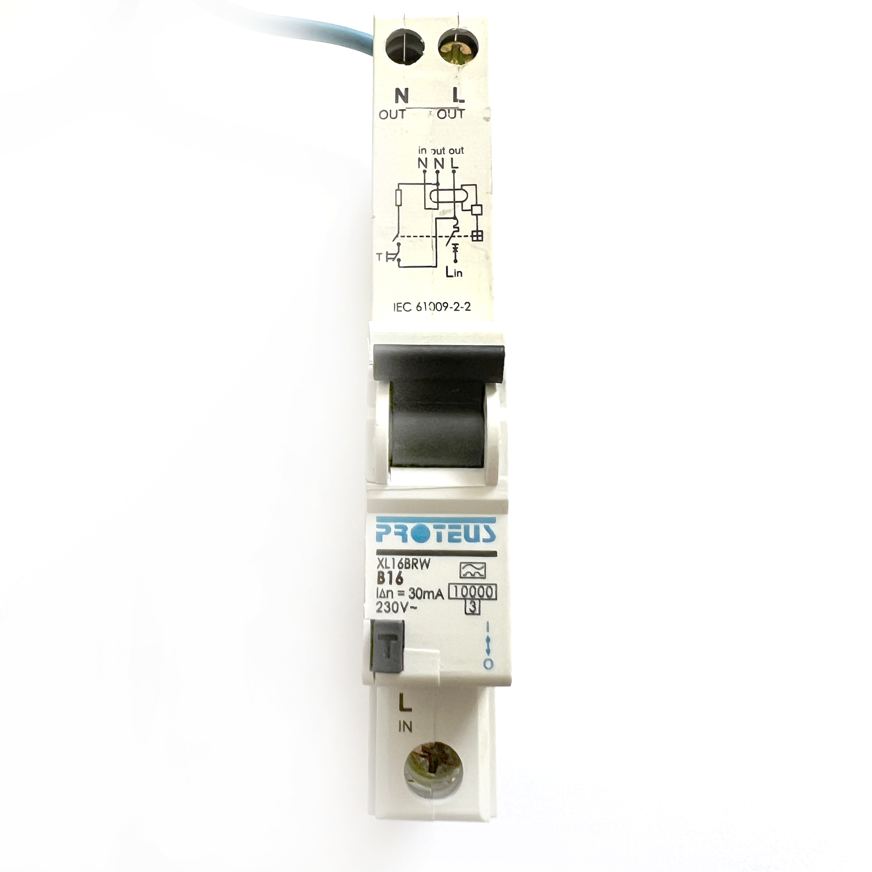 RCBO's: Proteus XL1BRW B16 16A 16 Amp 30mA RCBO Circuit Breaker Type A