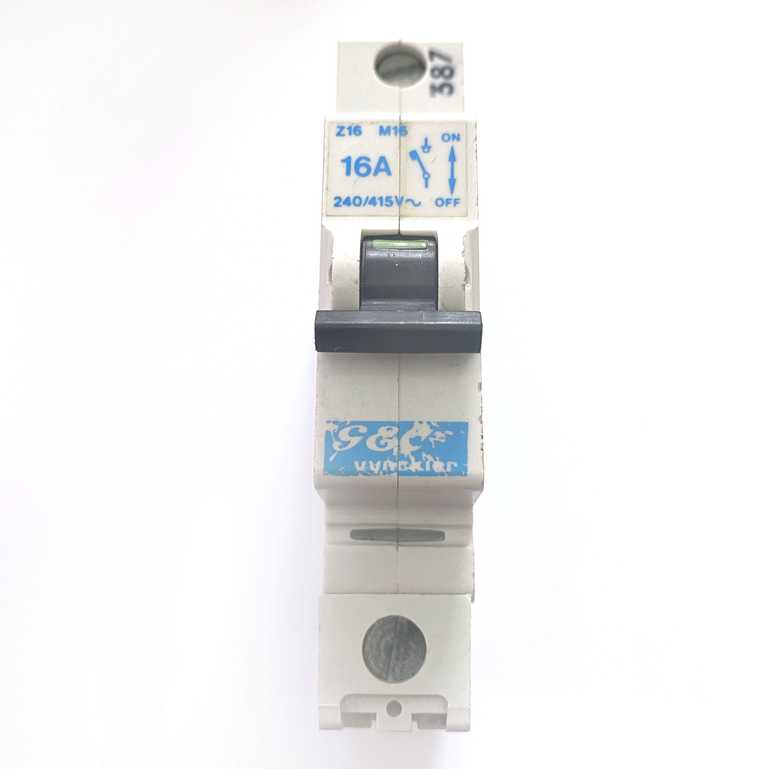 MCB's: GEC Vynckier Z16 M16 16A 16 Amp MCB Circuit Breaker Type 3