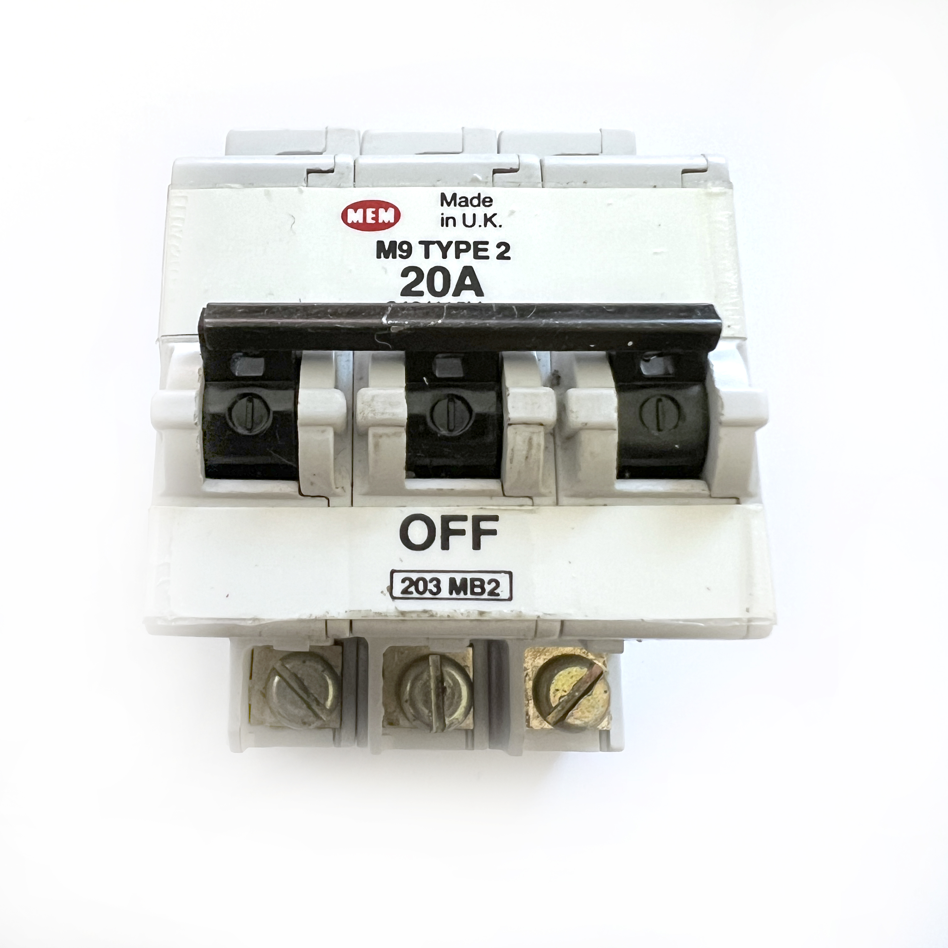 MCB's: MEM Bill Memshield 1 203MB2 203MB 2T203 M9 20A 20 Amp 3 Pole ...