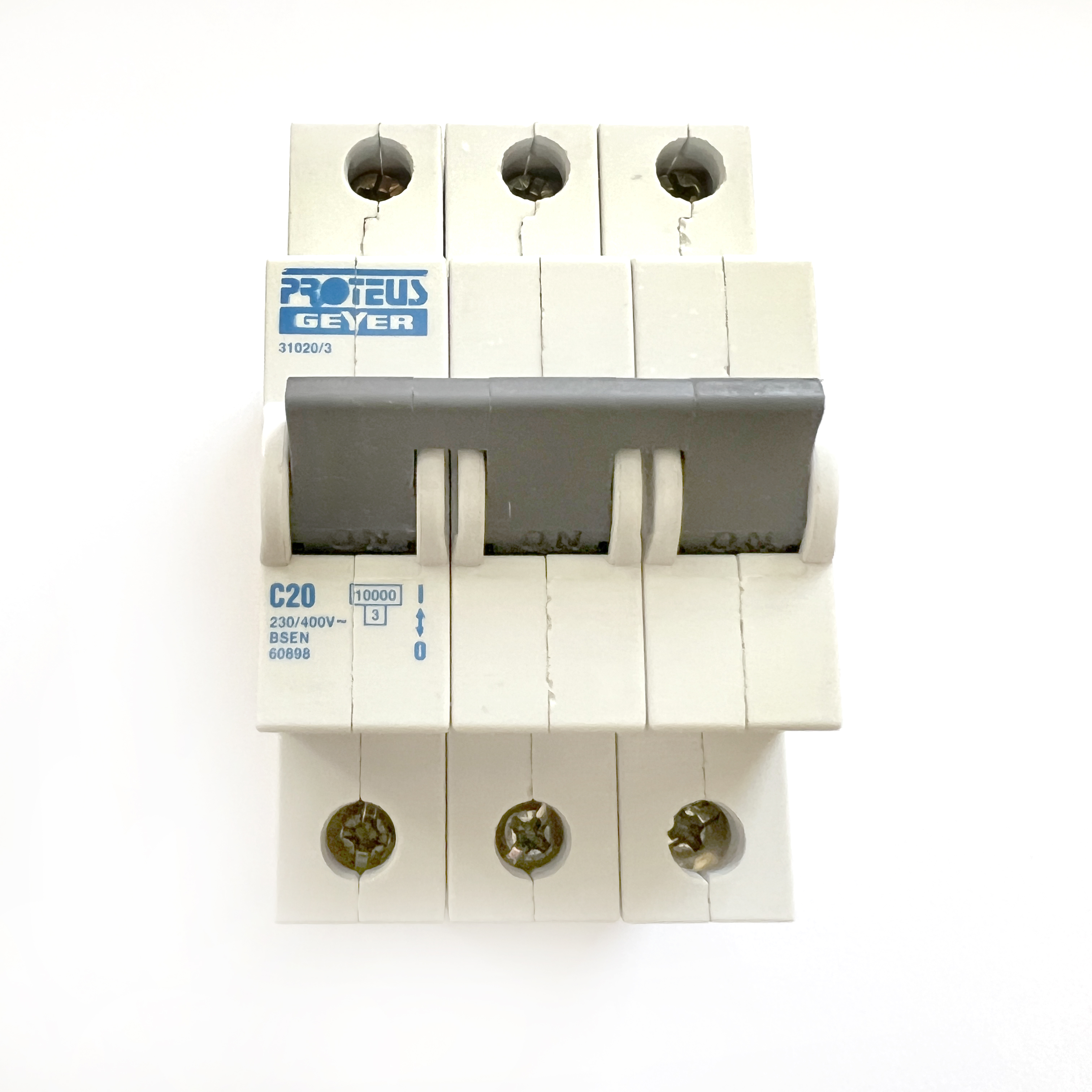 MCB's: Proteus Geyer 31020/3 C20 20A 20 Amp 3 Pole Phase MCB Circuit ...