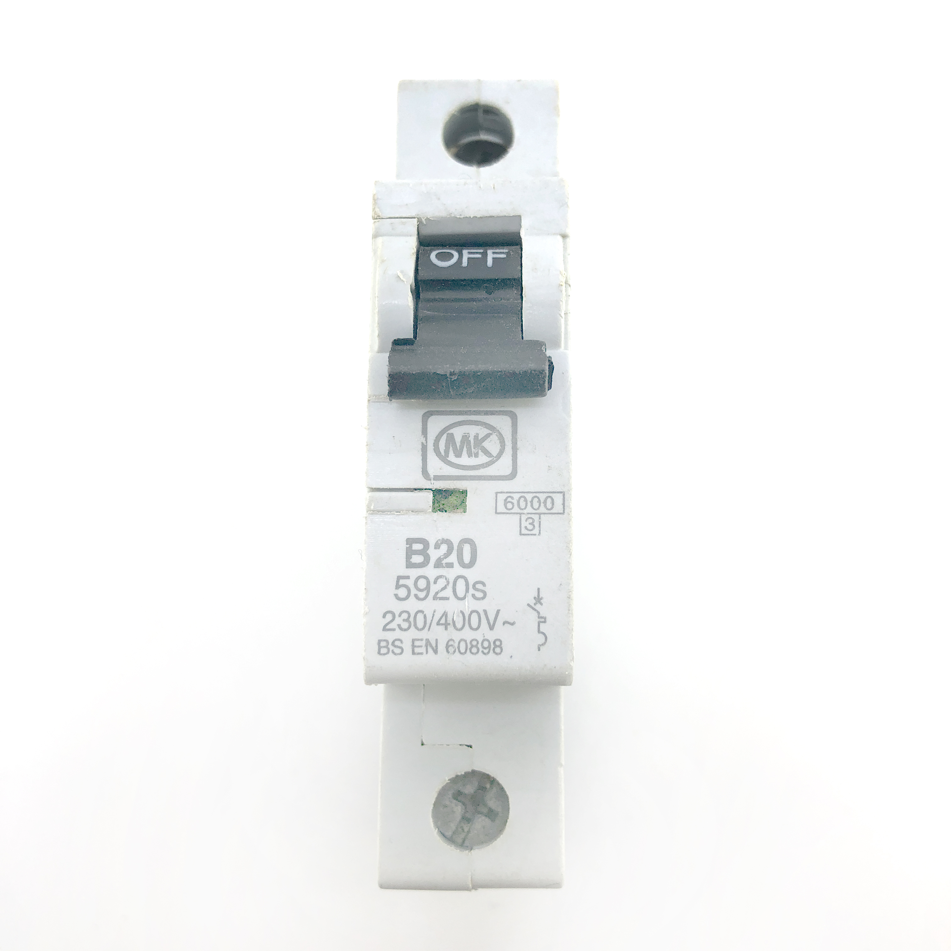 MCB's: MK Electric Sentry 5920s B20 20A 20 Amp MCB Circuit Breaker Type B