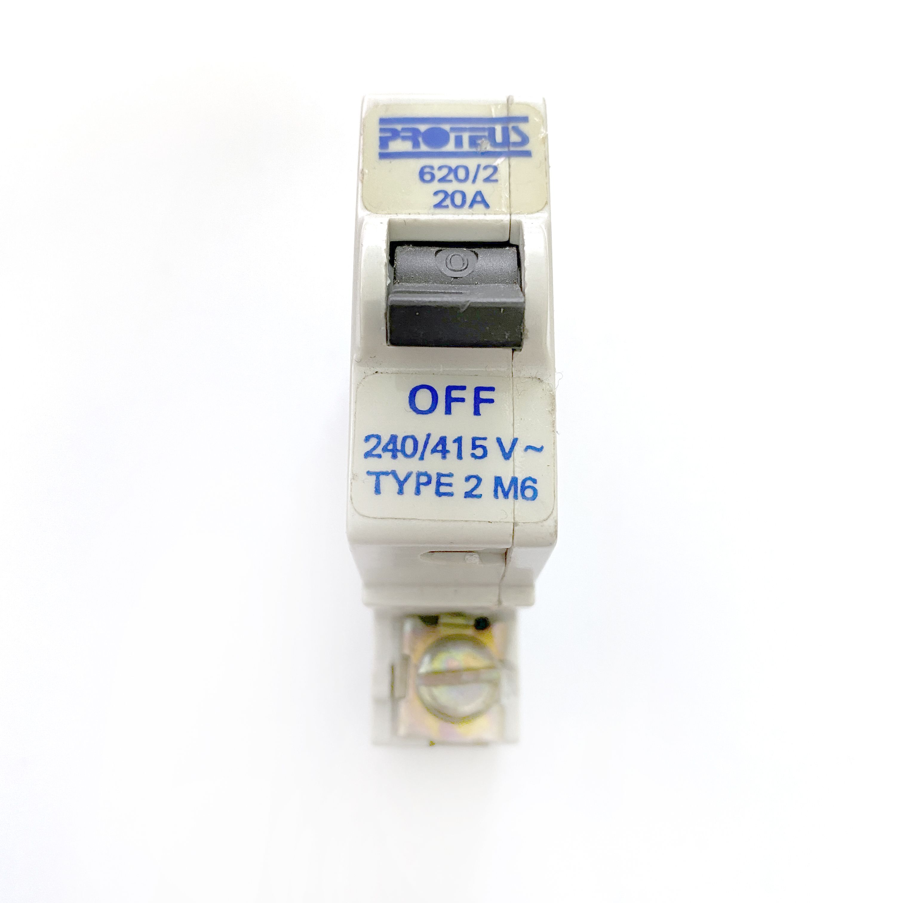 MCB's: Proteus 620/2 M6 20A 20 Amp MCB Circuit Breaker Type 2