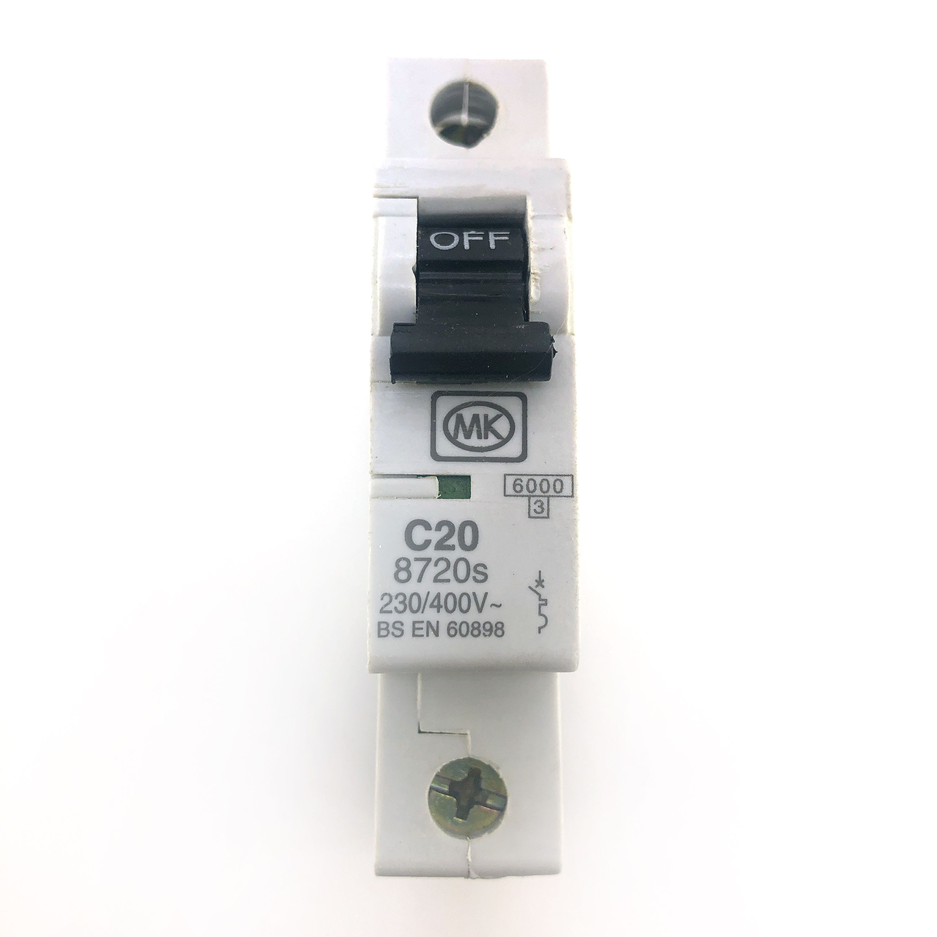 MCB's: MK Electric Sentry 8720s C20 20A 20 Amp MCB Circuit Breaker Type C