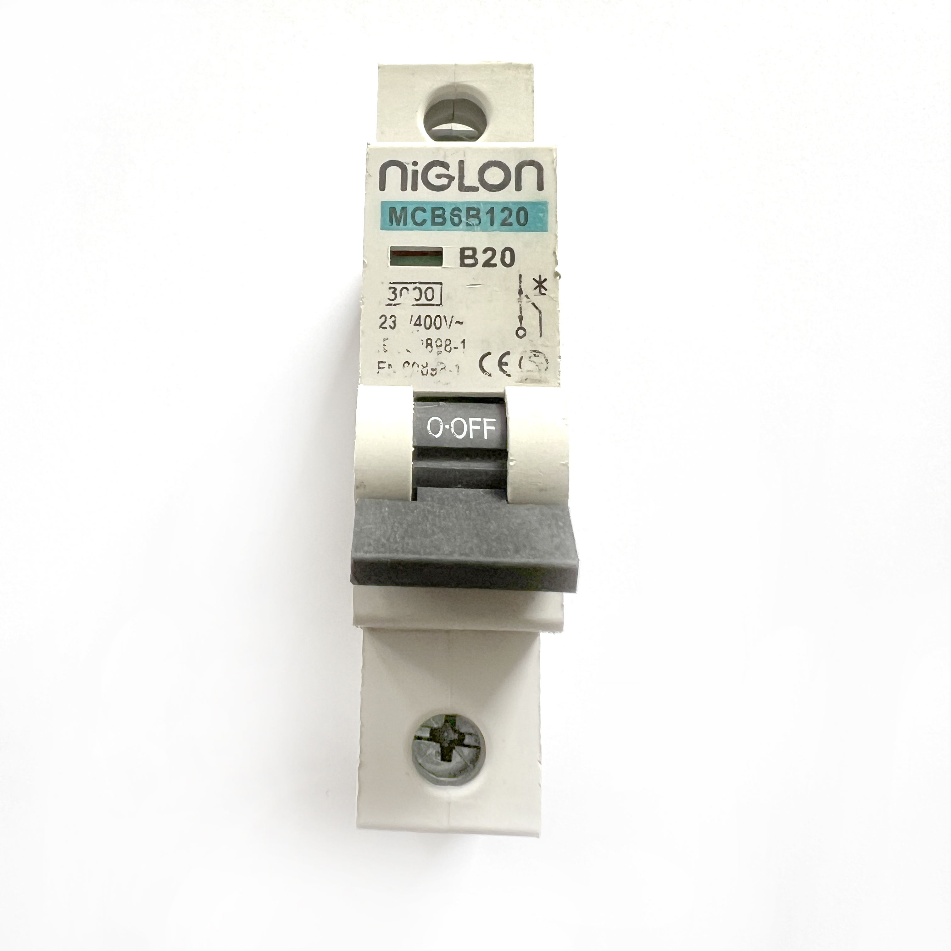 MCB's: Niglon MCB6B120 B20 20A 20 Amp MCB Circuit Breaker Type B