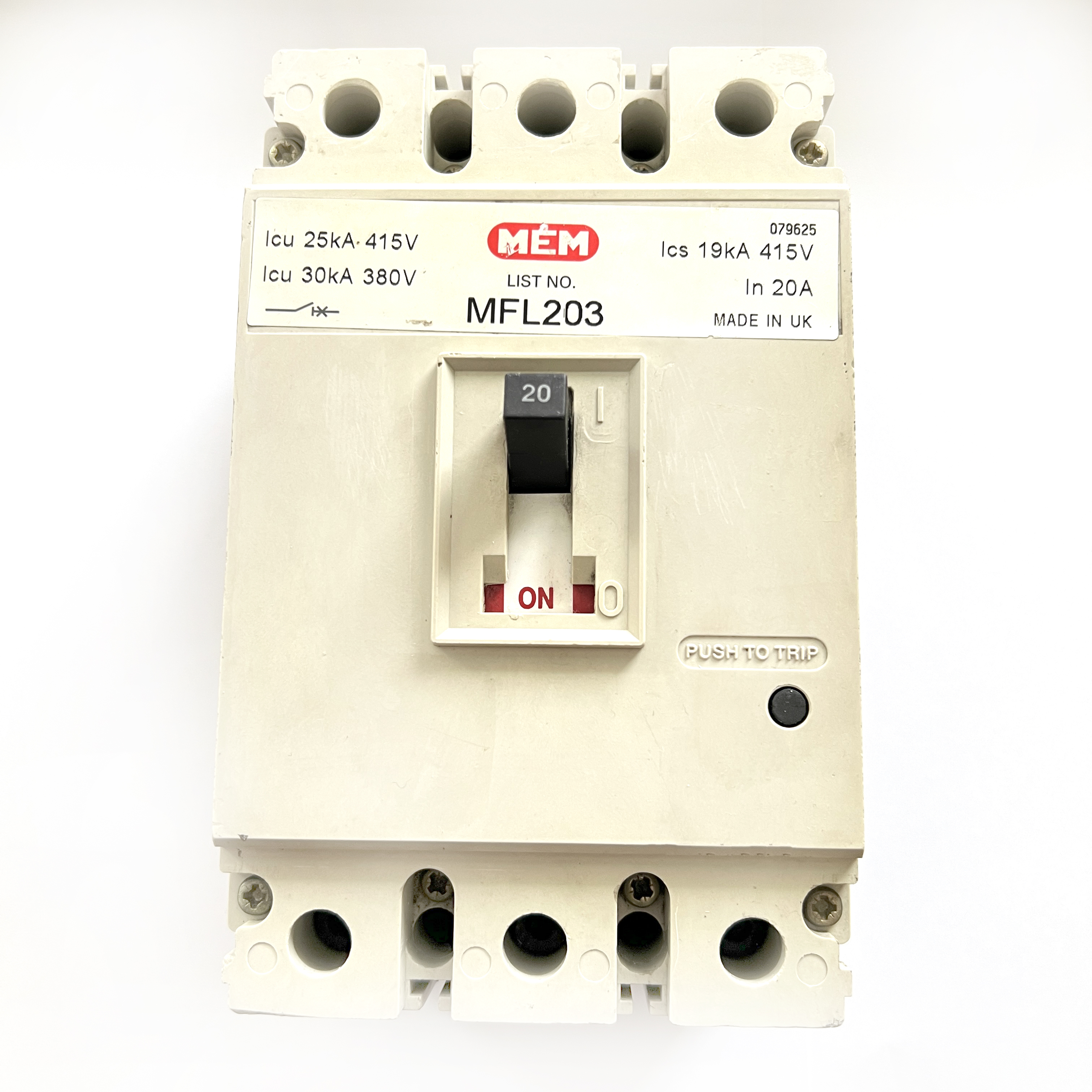 MCB's: MEM MFL203 Bill TLF203 20A 20 Amp 3 Pole Phase MCCB MCB Circuit ...