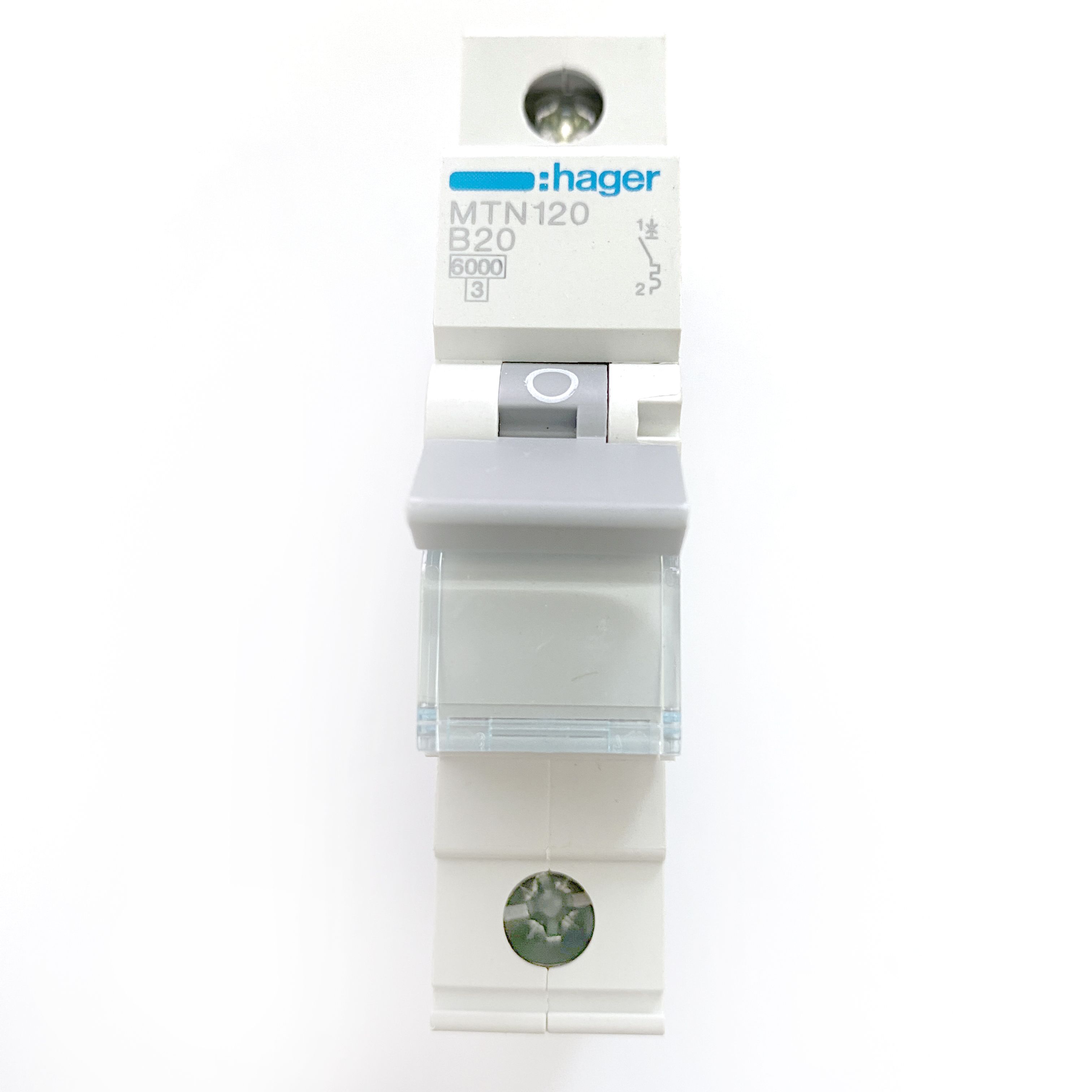MCB's: Hager MTN120 B20 20A 20 Amp MCB Circuit Breaker Type B