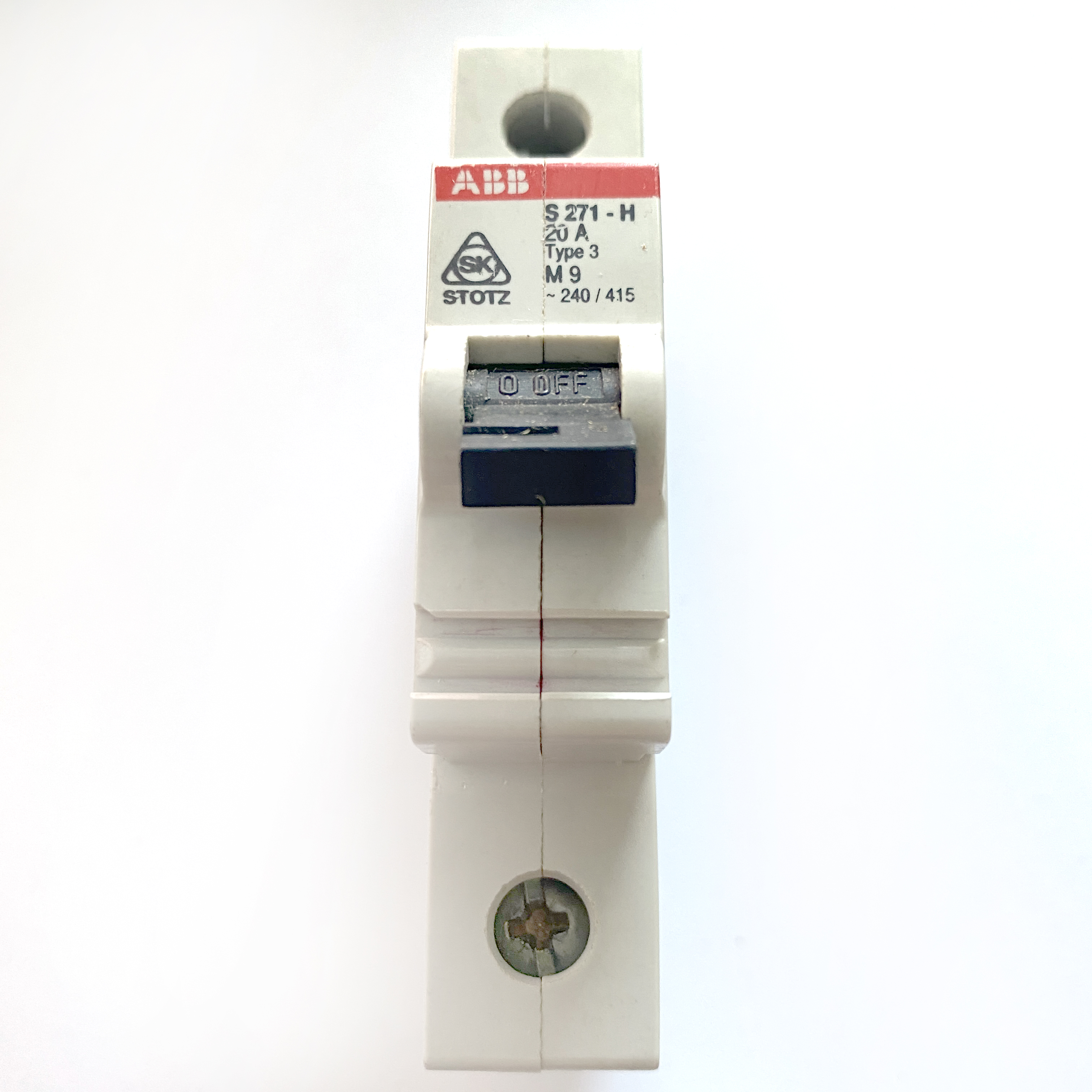 MCB's: ABB SK Stotz S271-H M9 20A 20 Amp MCB Circuit Breaker Type 3