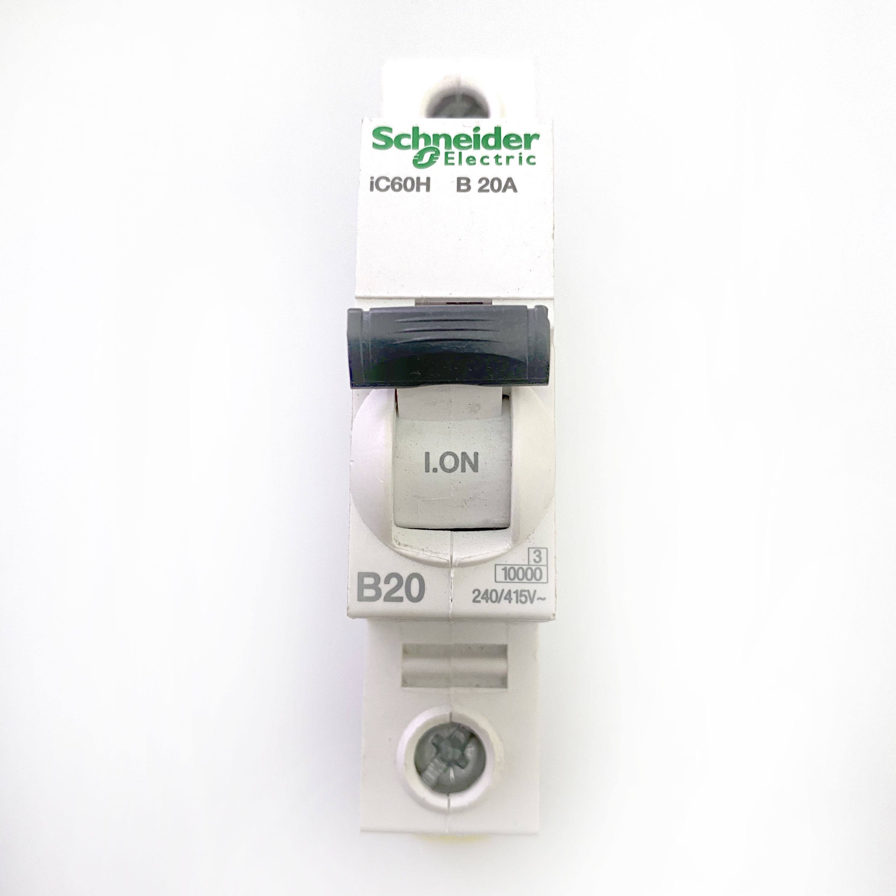 MCB's: Schneider Electric iC60H A9F53120 B20A B20 20A 20 Amp MCB ...