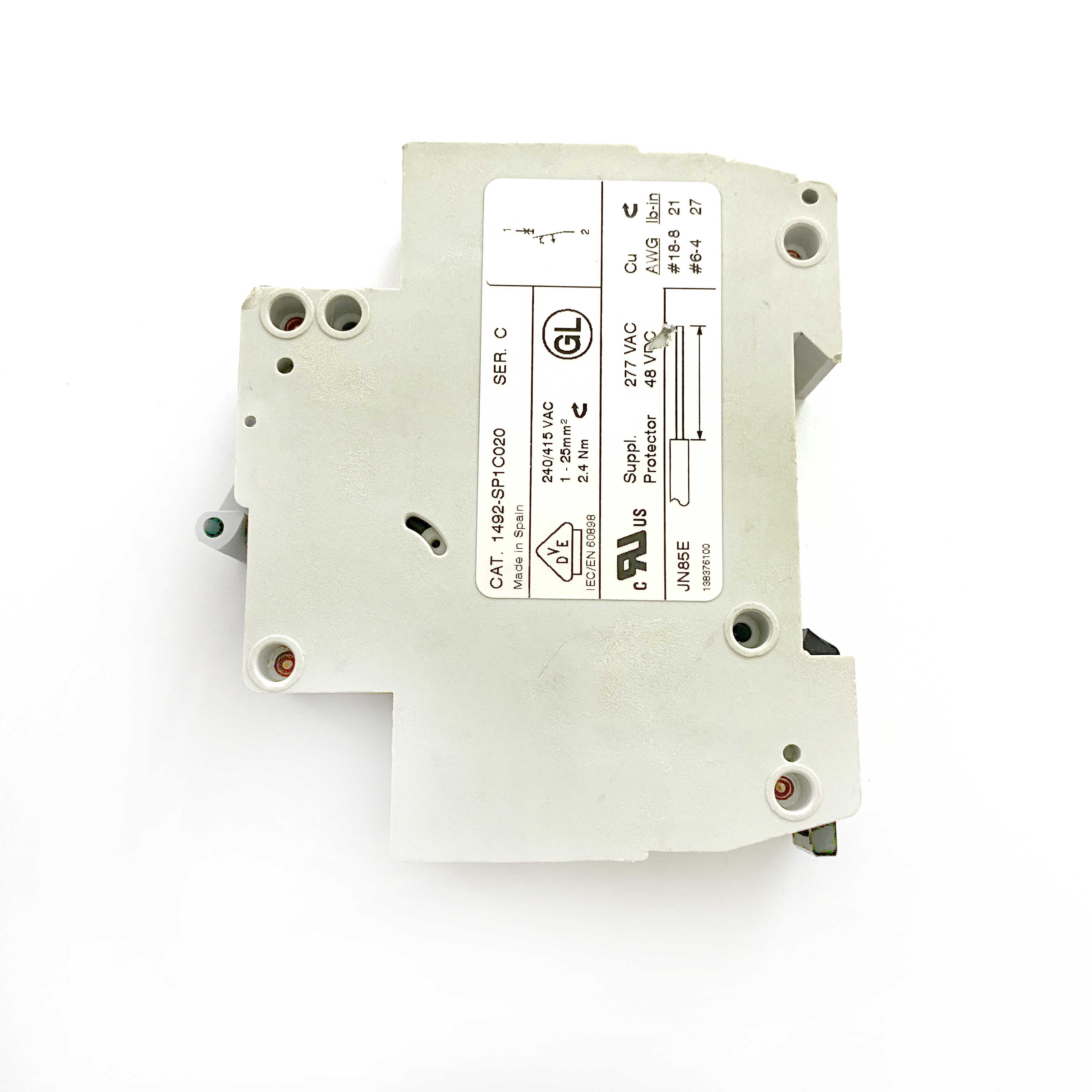 MCB's: A-B Allen Bradley 1492-SP SP1C020 C2 2A 2 Amp MCB Circuit ...