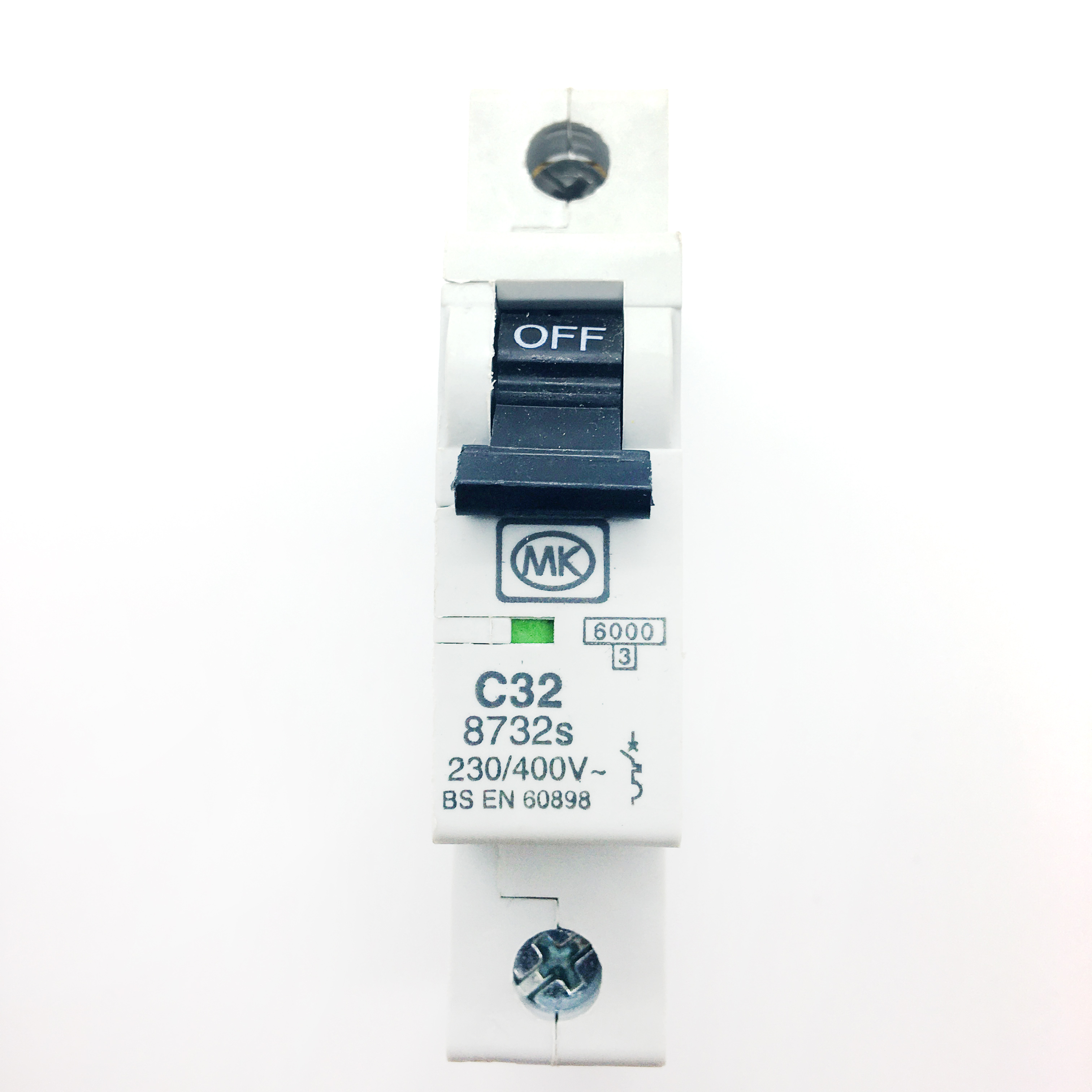 MCB's: MK Electric Sentry 8732s C32 32A 32 Amp MCB Circuit Breaker Type C