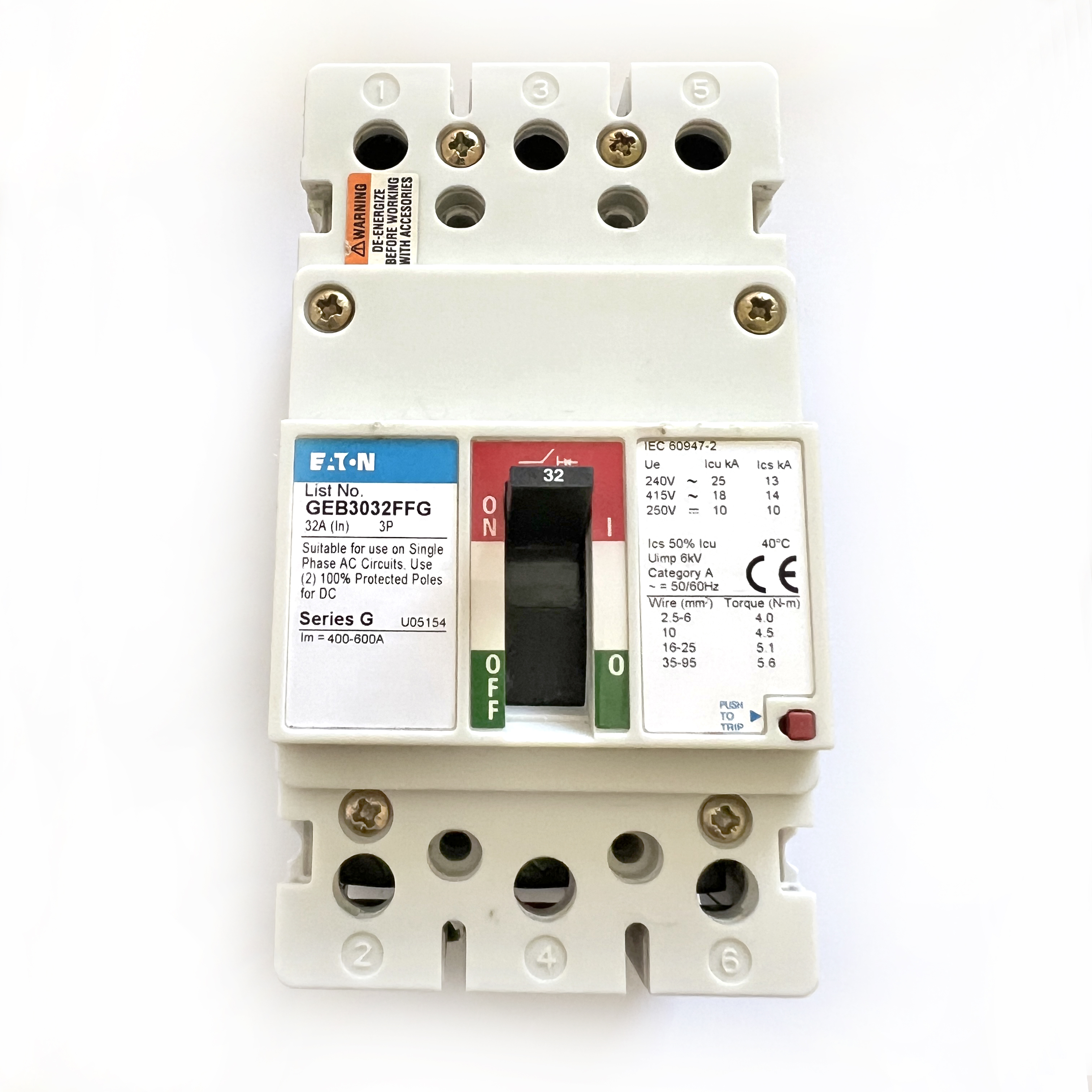 MCB's: Eaton MEM GEB3032FFG GEE3032FFG Series G 32A 32 Amp 3 Pole Phase ...
