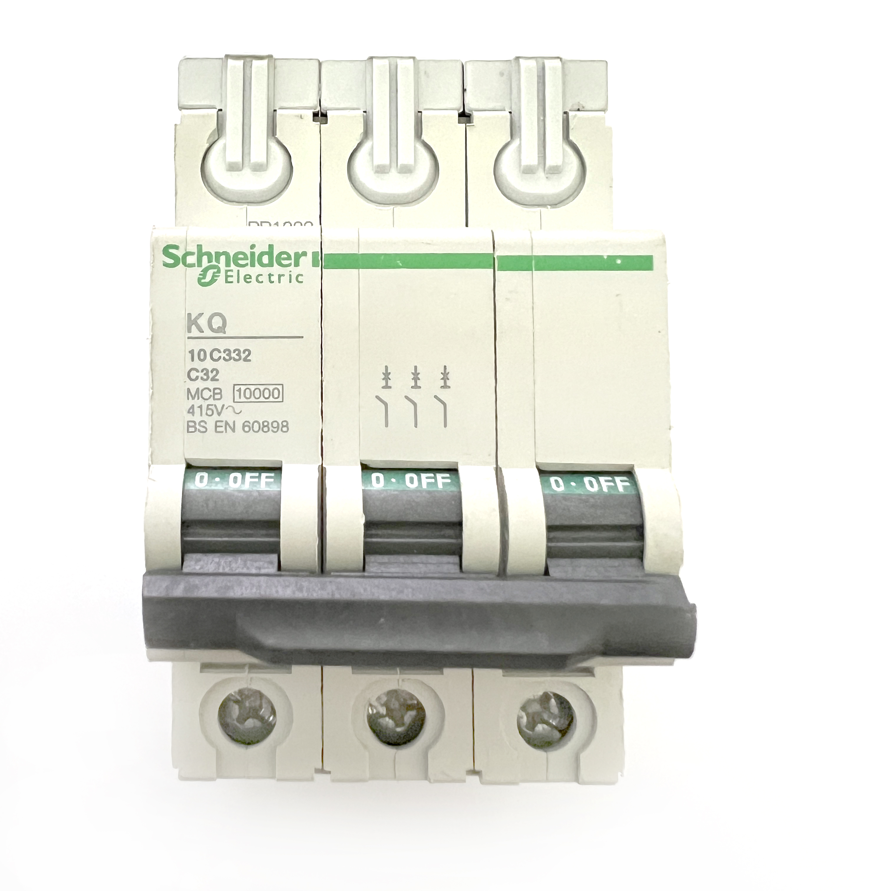 MCB's: Schneider Electric KQ 10C332 C32 32A 32 Amp 3 Pole Phase MCB ...