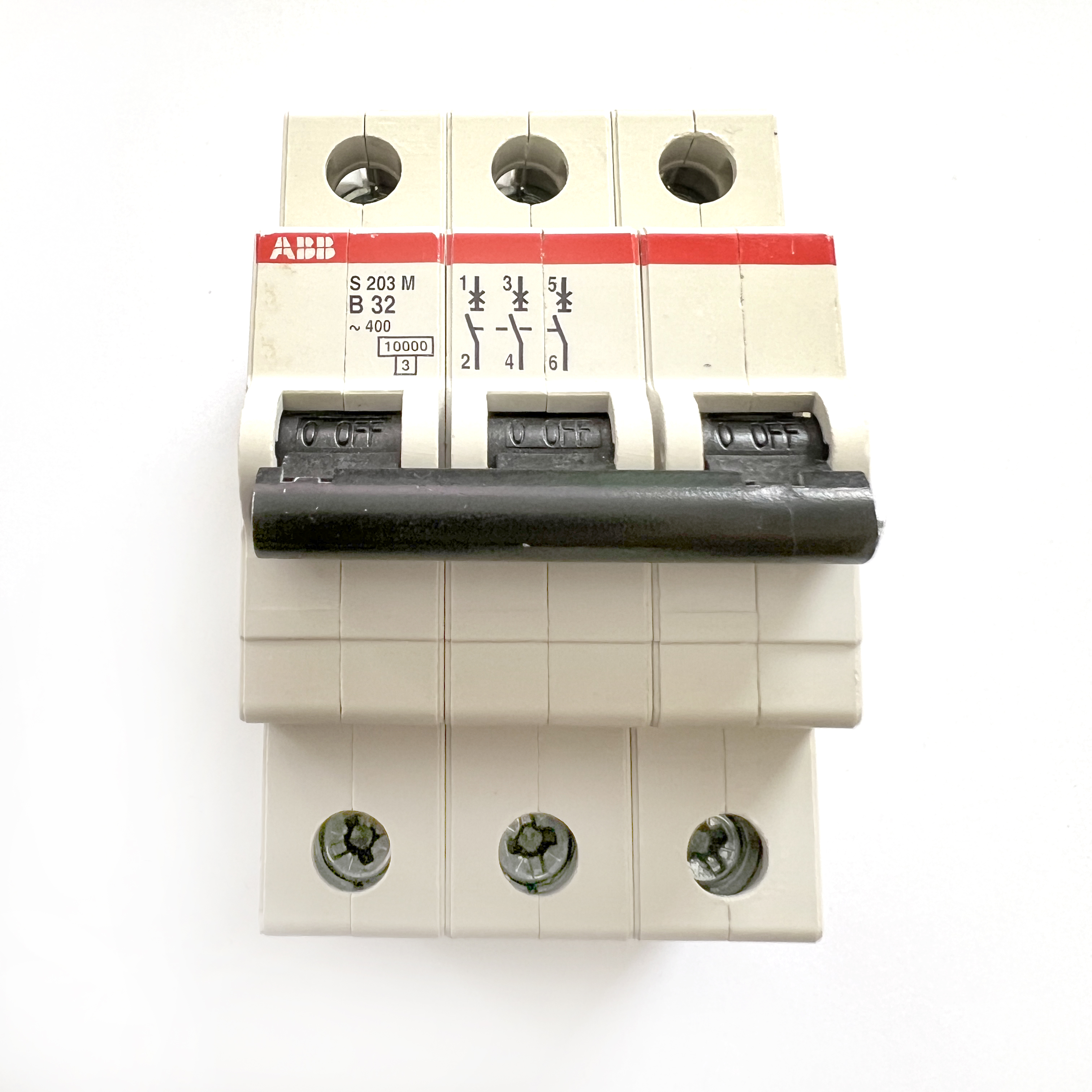 MCB's: ABB S203M B32 32A 32 Amp 3 Phase MCB Circuit Breaker Type B