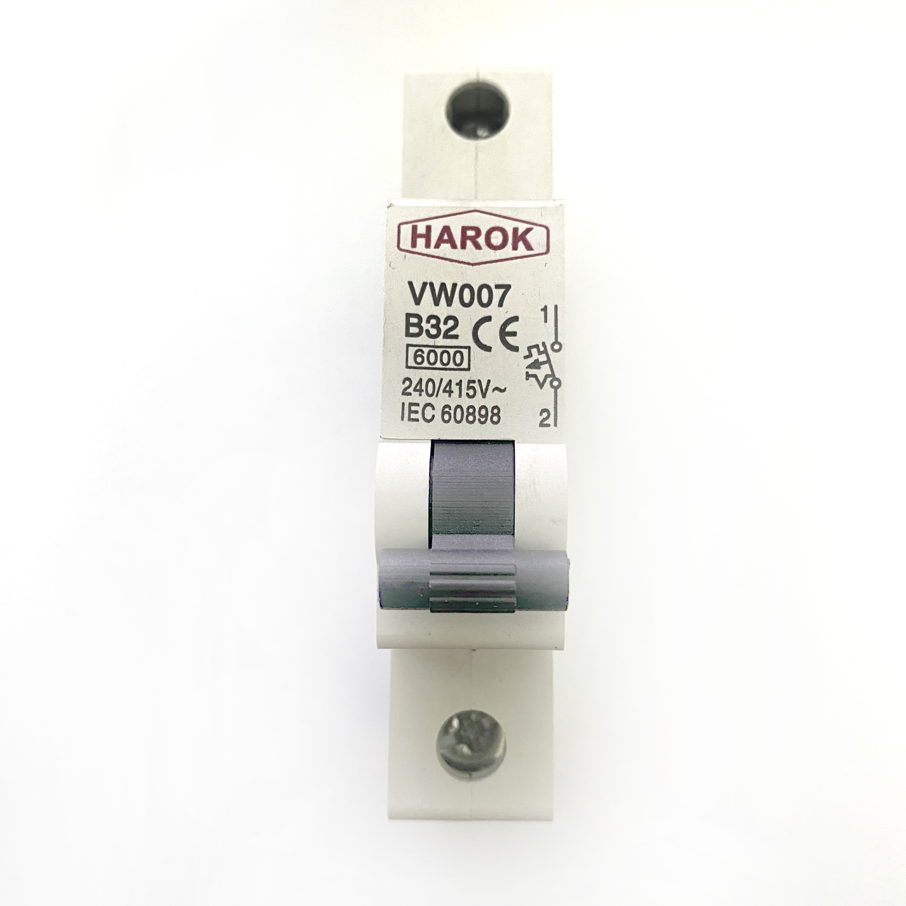 MCB's: Harok VW007 B32 32A 32 Amp MCB Circuit Breaker Type B