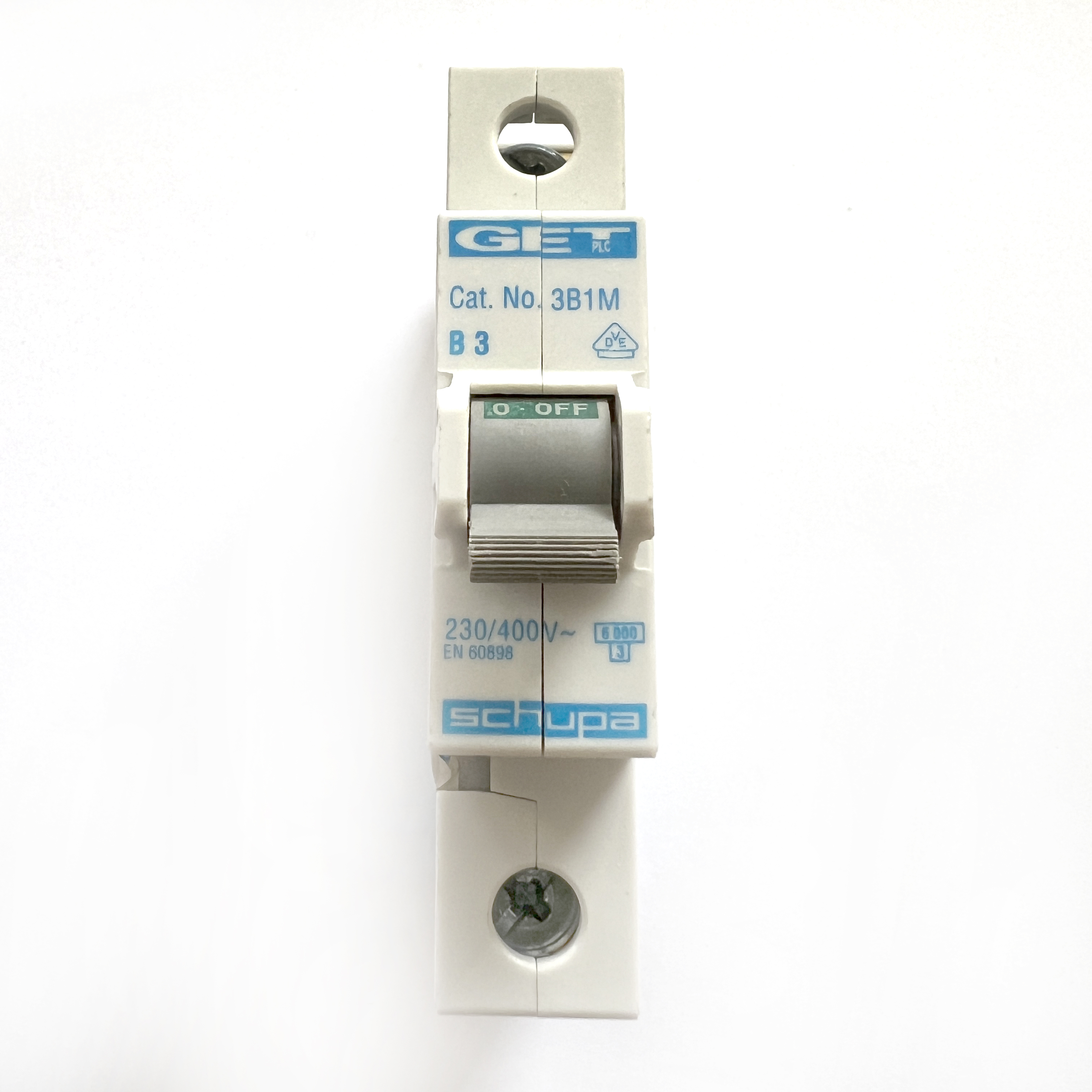 MCB's: GET Schupa 3B1M B3 3A 3 Amp MCB Circuit Breaker Type B