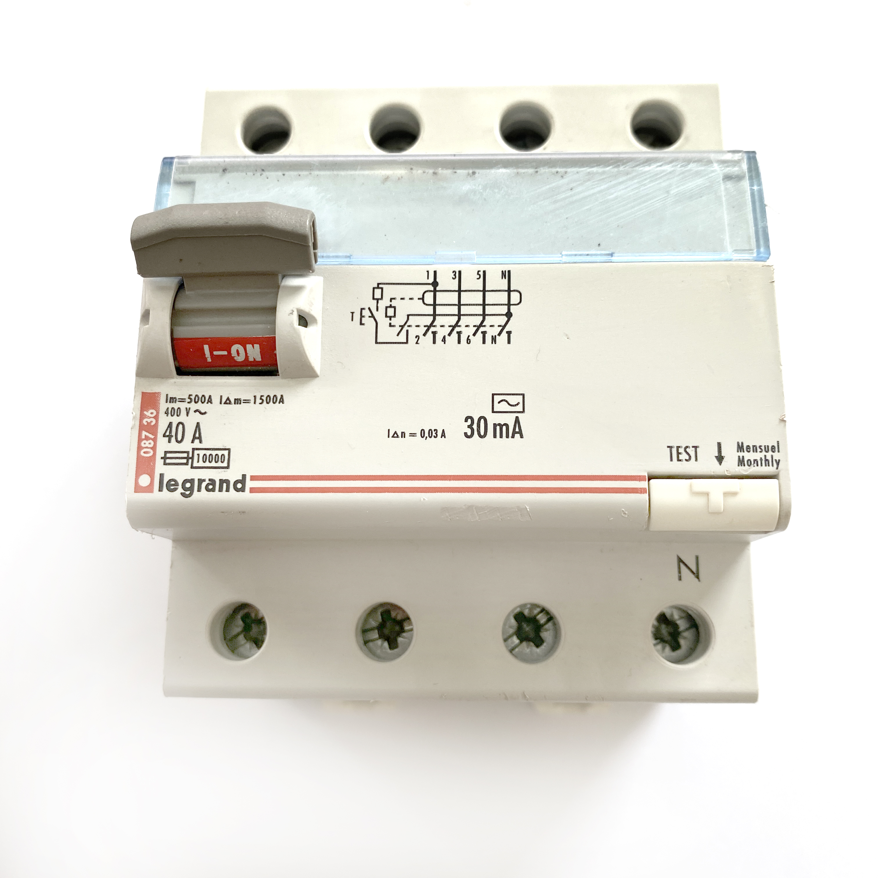 Residual Current Devices: Legrand 08736 40A 40 Amp 30mA RCD RCCB 4 Pole ...