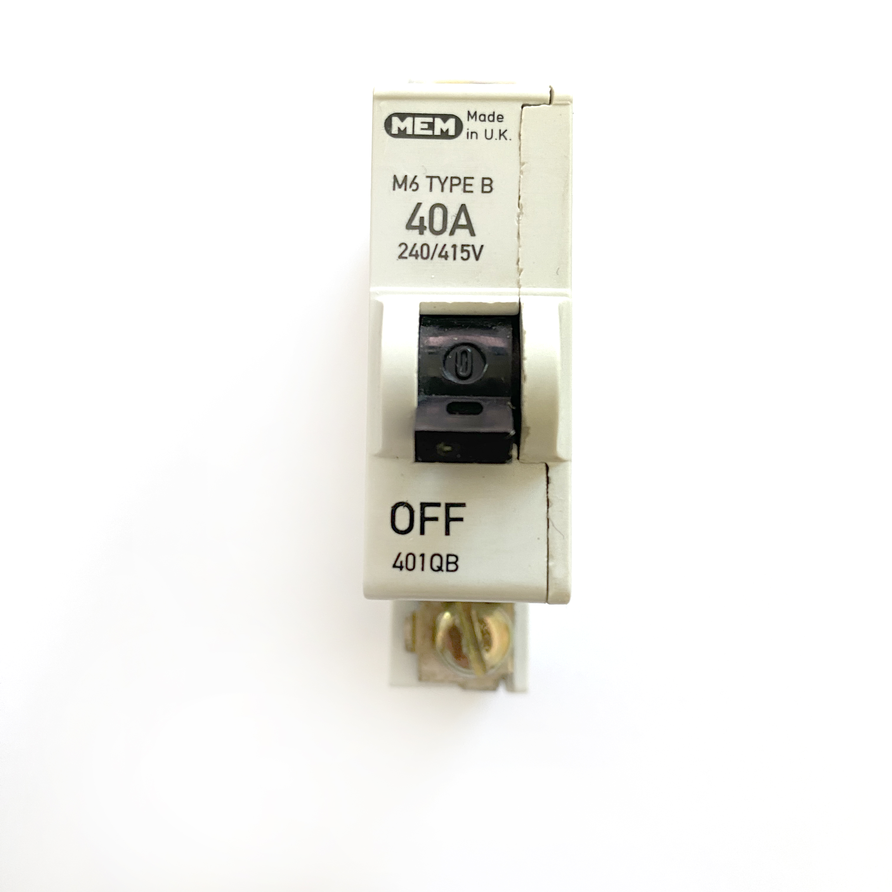 MCB's: MEM 401QB M6 40A 40 Amp MCB Circuit Breaker Type B