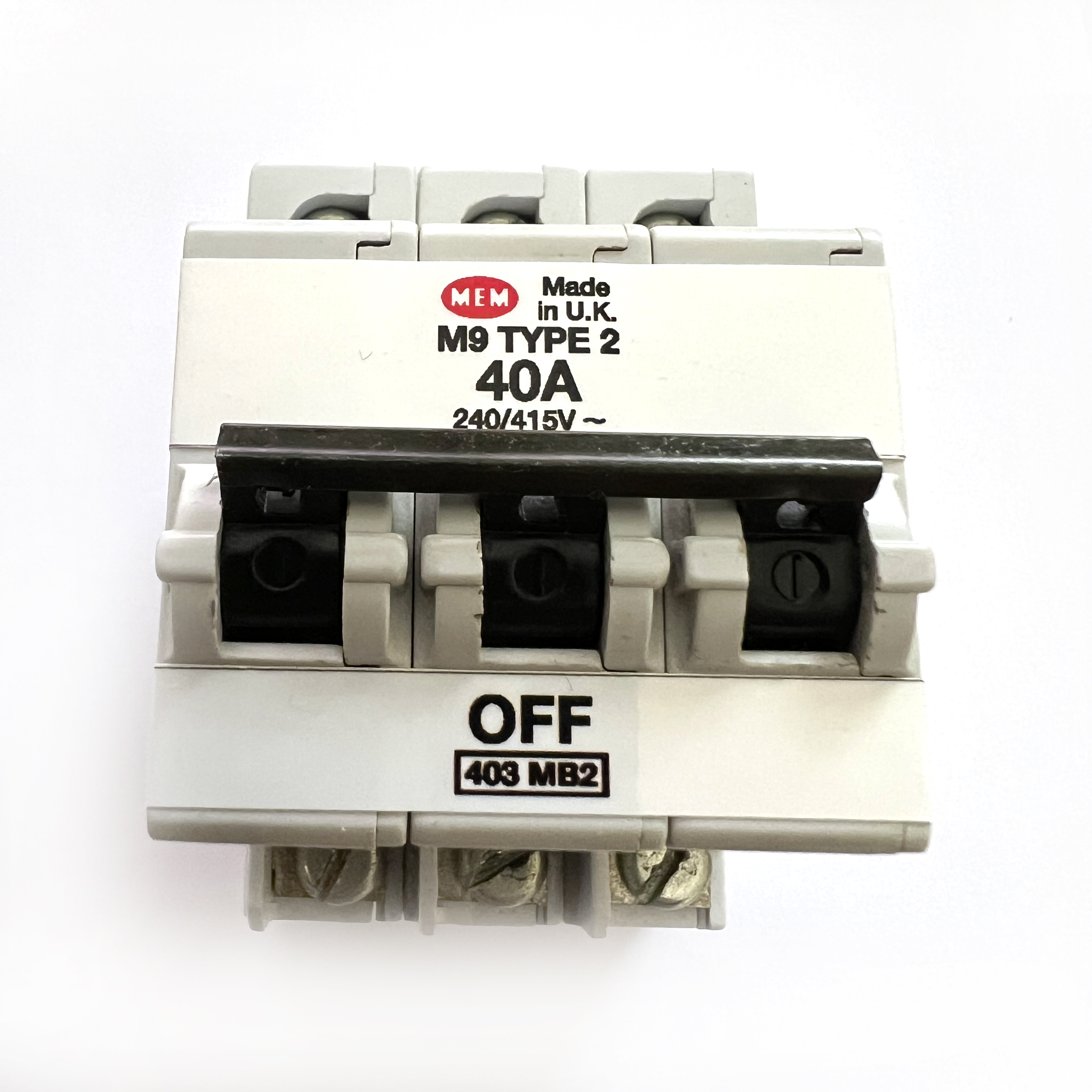 MCB's: MEM Bill Memshield 1 403MB2 403MB 2T403 M9 40A 40 Amp 3 Pole ...