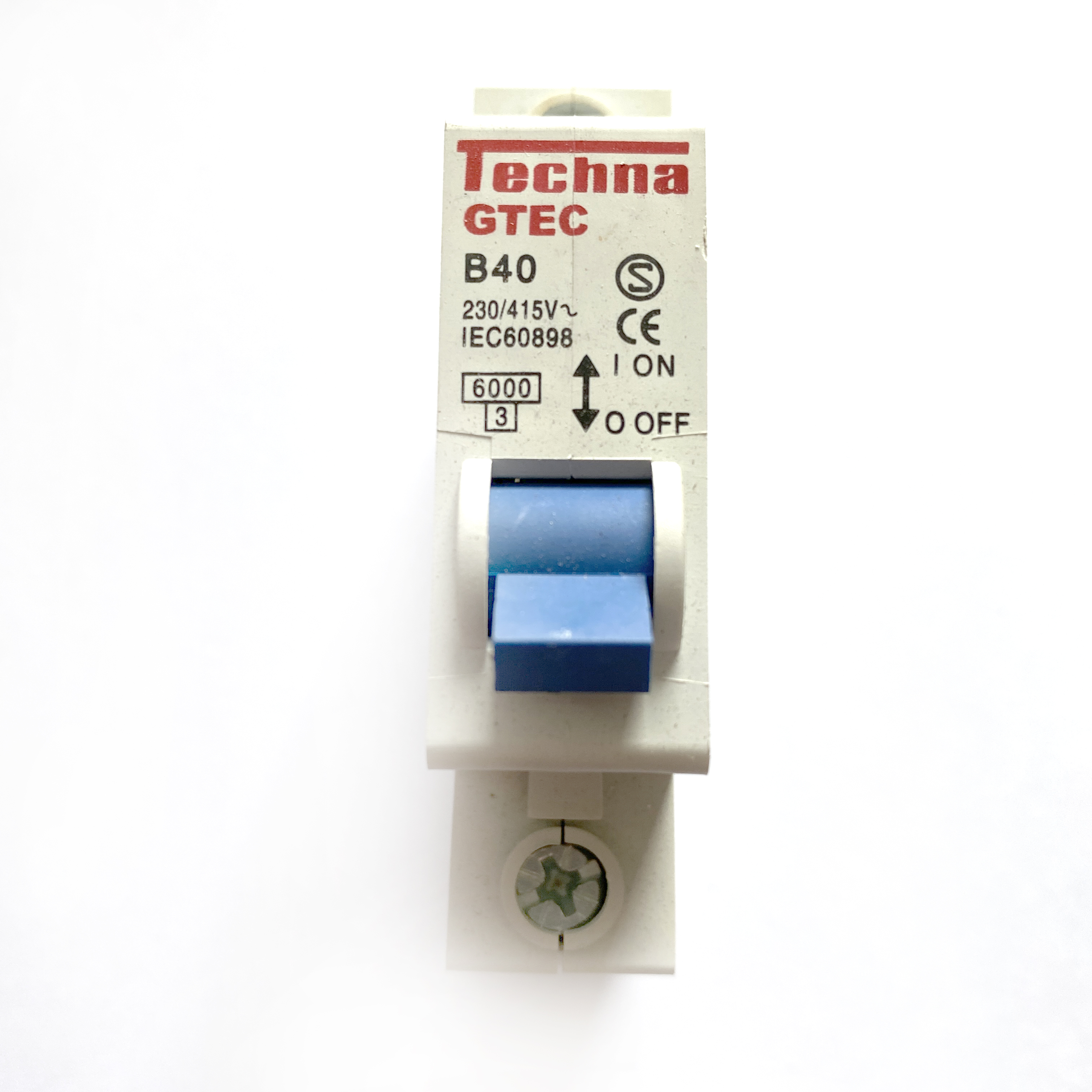 MCB's: Techna GTEC B40 40A 40 Amp MCB Circuit Breaker Type B